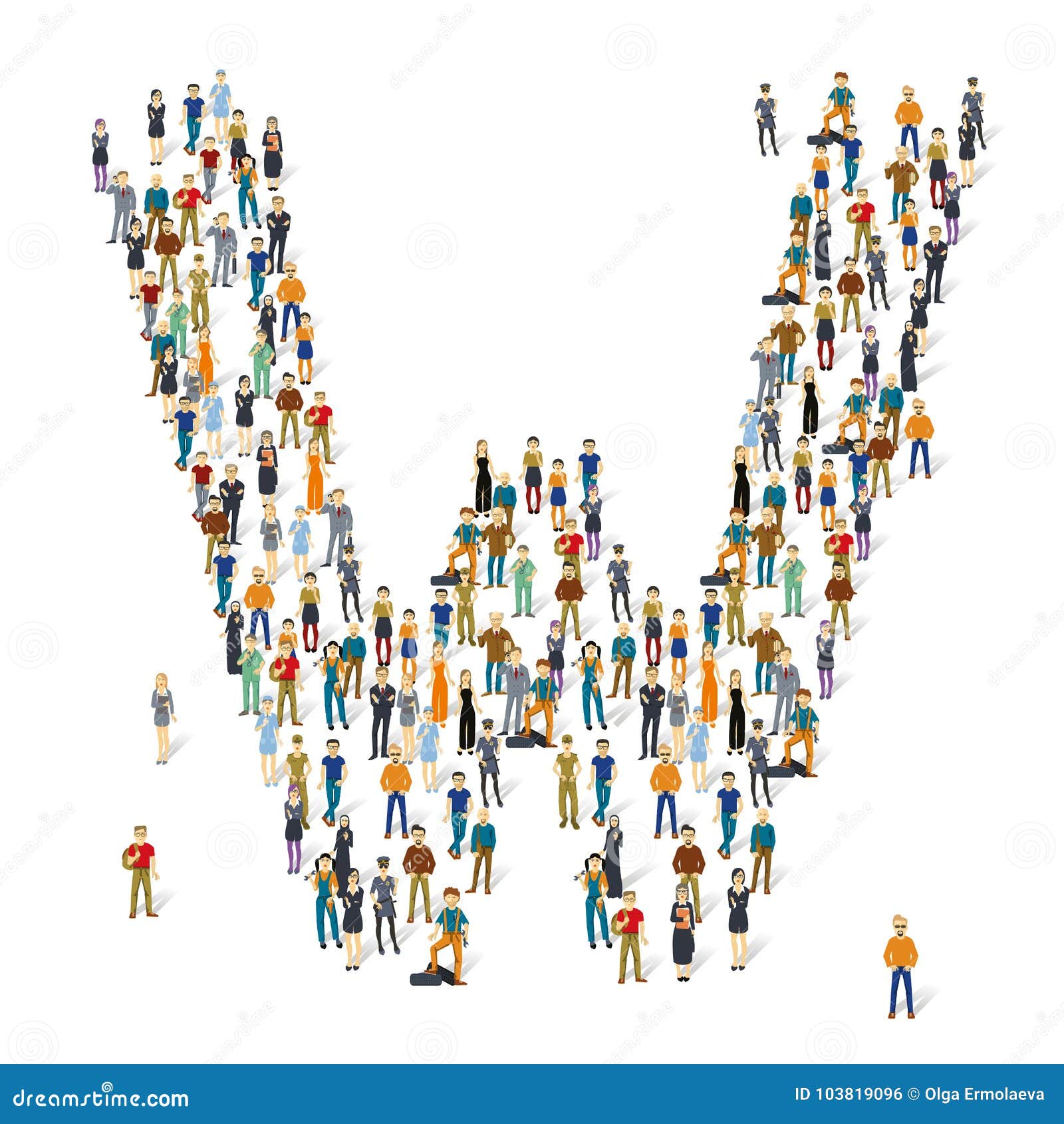 Crowded People Vector Arrow Symbol | CartoonDealer.com #61354735