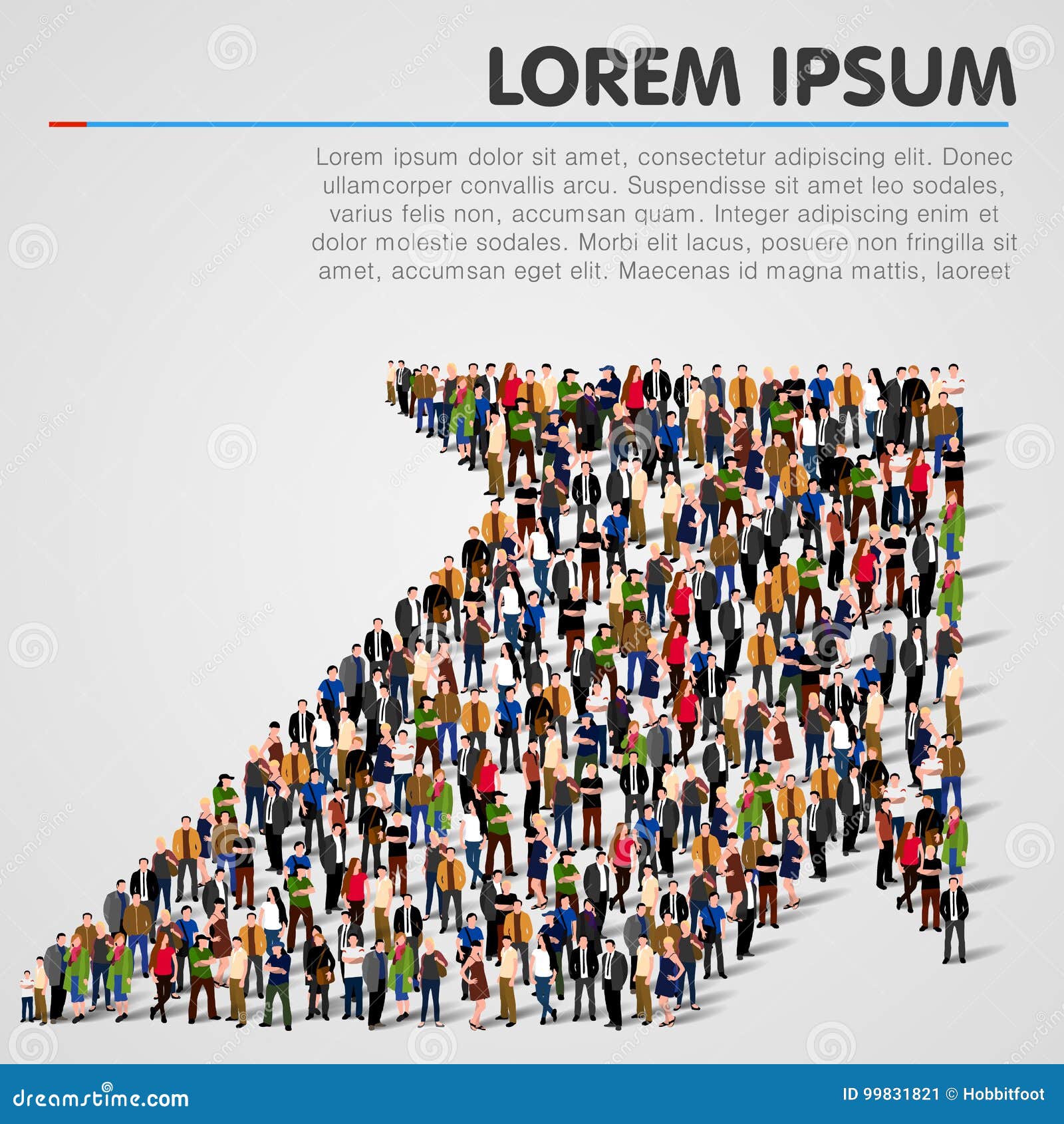 Crowded People Vector Arrow Symbol Stock Vector - Illustration of idea ...