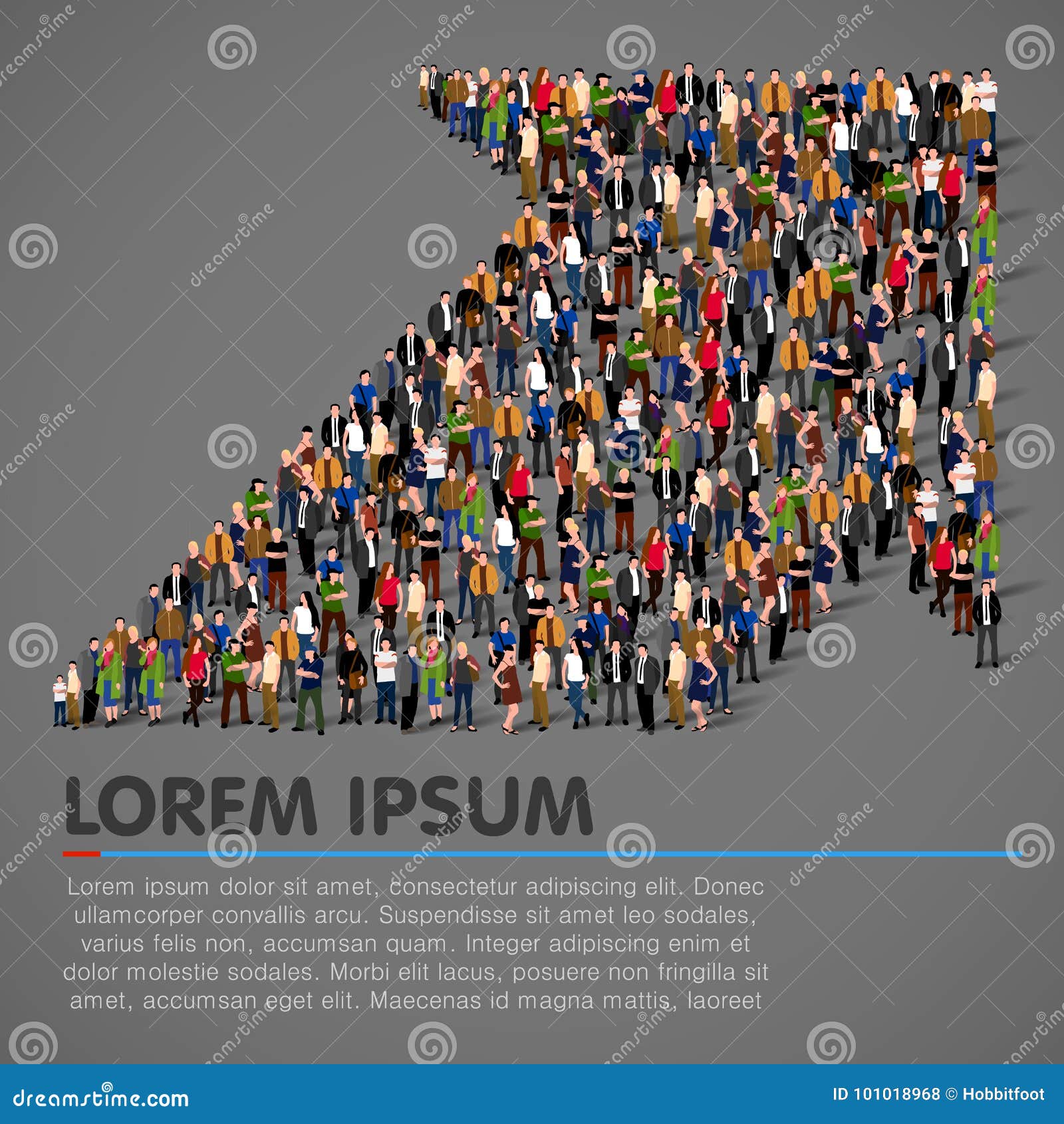 Crowded People Vector Arrow Symbol Stock Vector - Illustration of ...