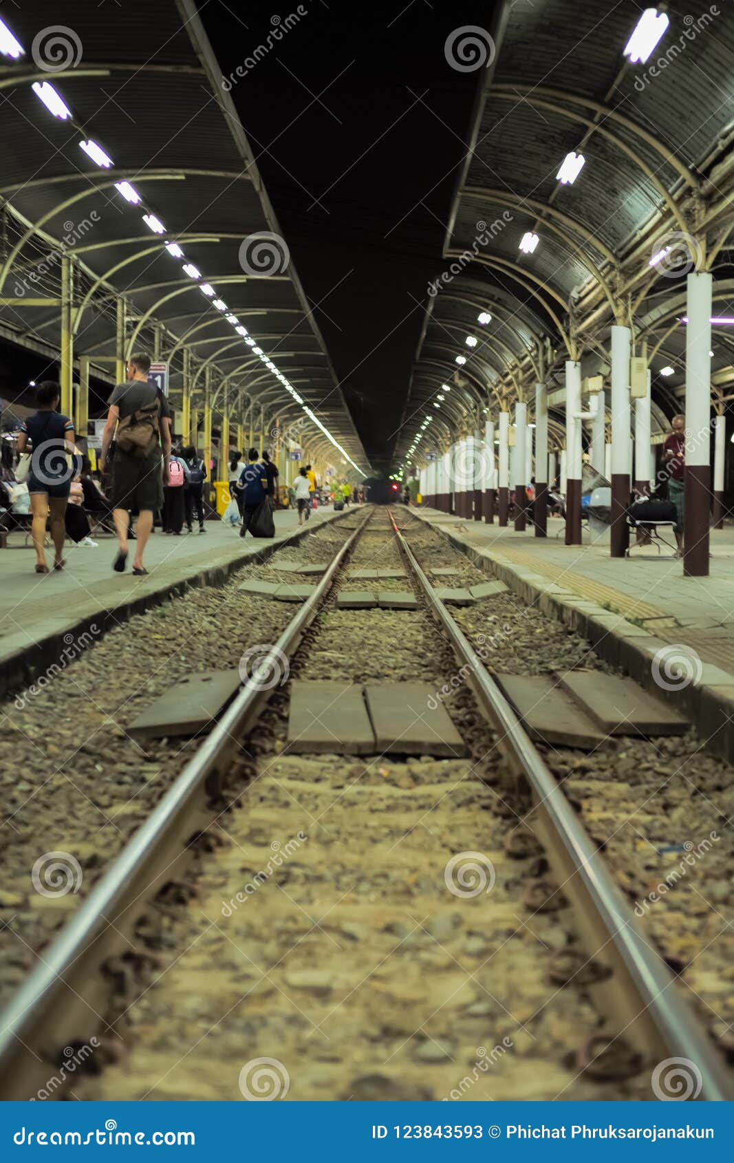 Crowded People Waiting for the Train at the Platform of the Train ...