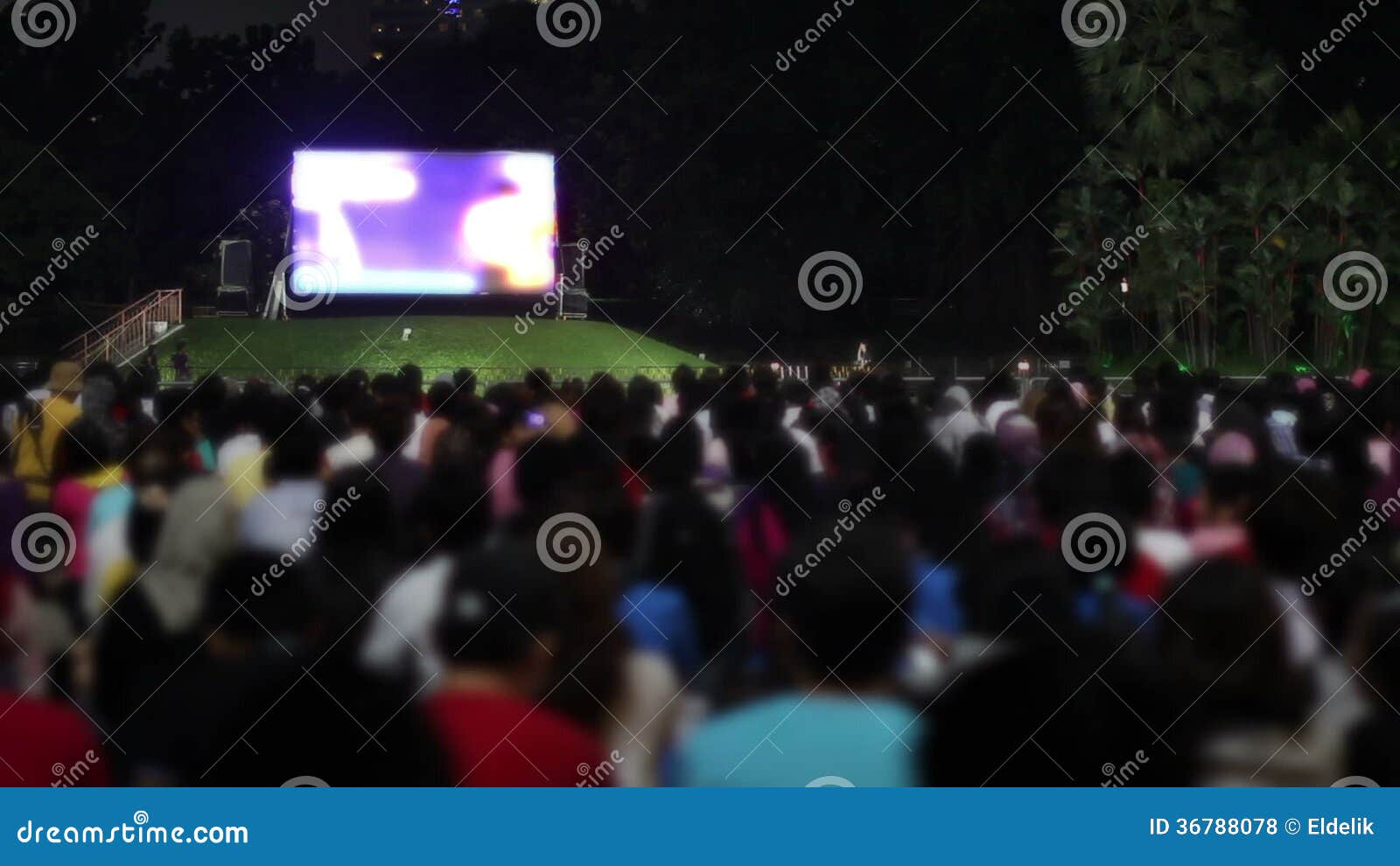 Crowded People Watching Tv Outside in City Stock Video Footage - Video ...