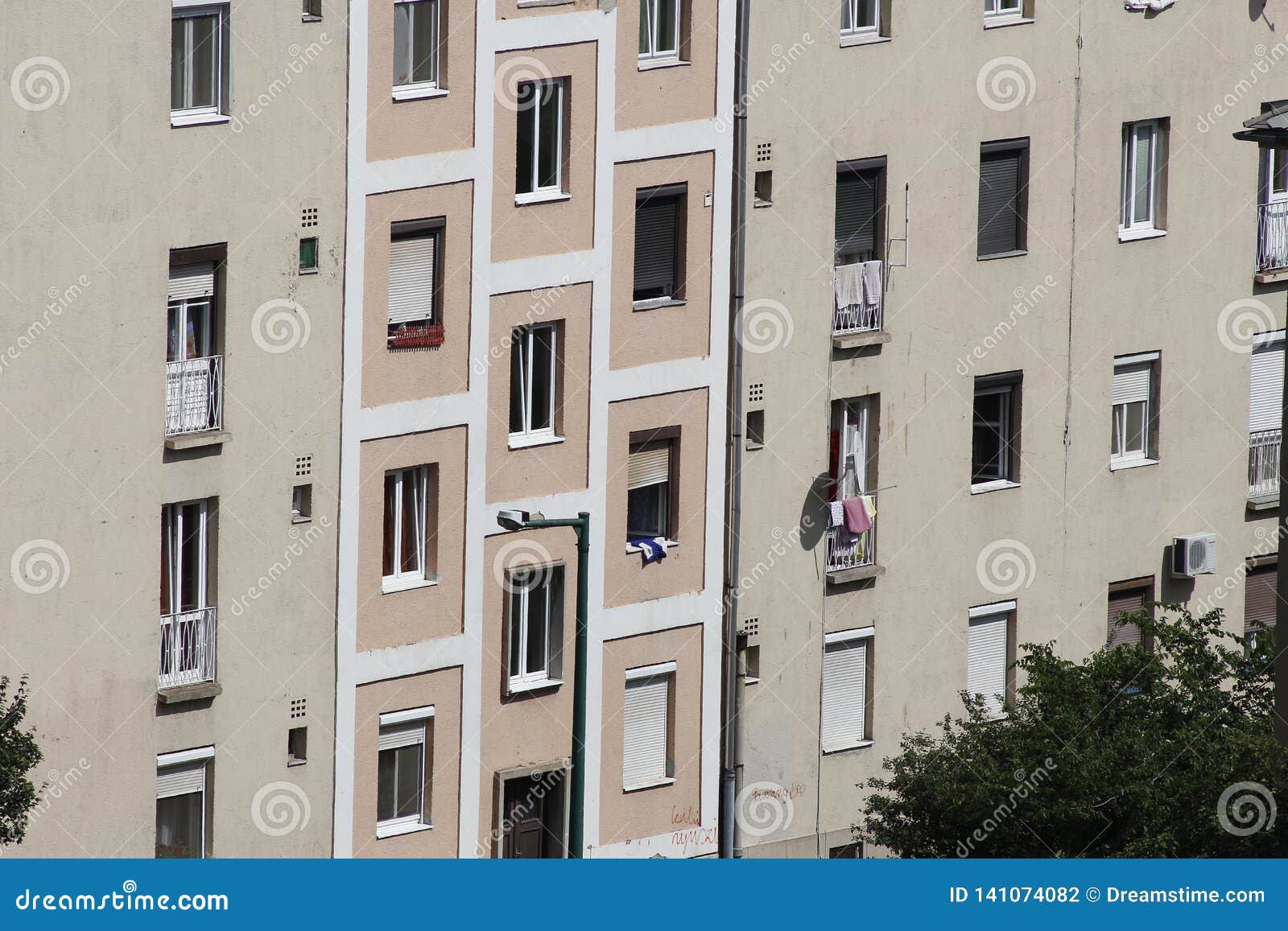 Crowded and Poor Agglomeration Flats Stock Photo - Image of budapest ...