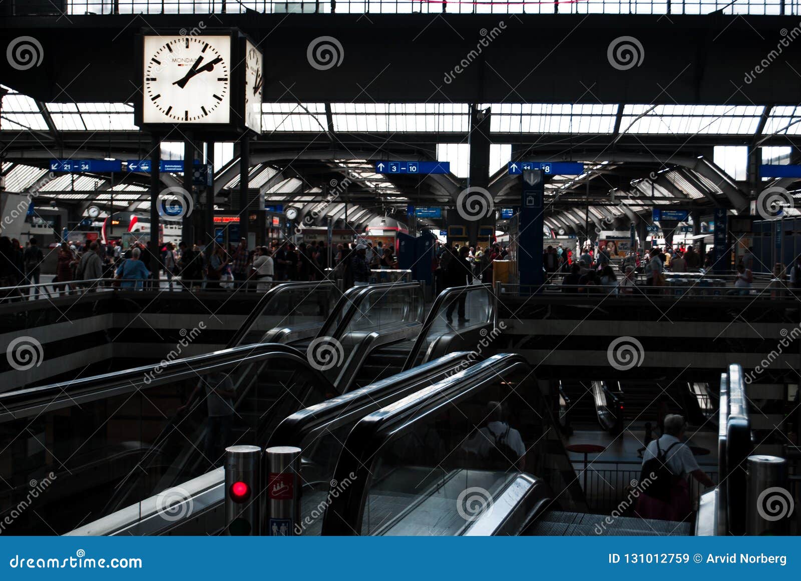 A crowded railway station editorial stock image. Image of crowded ...