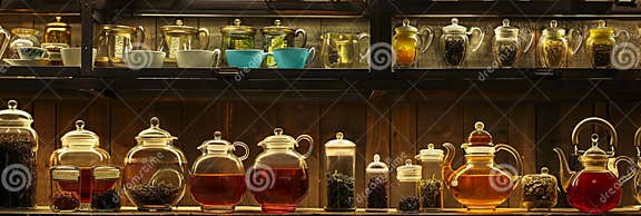 A Crowded Shelf Overflows with an Array of Colorful Bottles Filled with ...