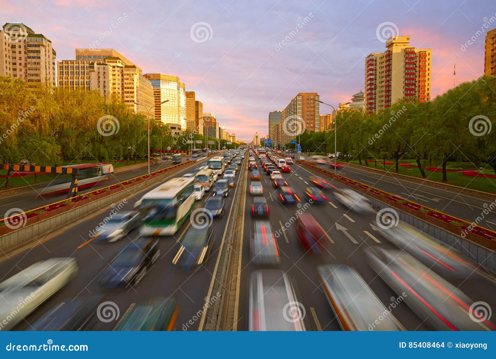 Traffic crowd, Beijing stock photo. Image of scene, buildings - 85408464