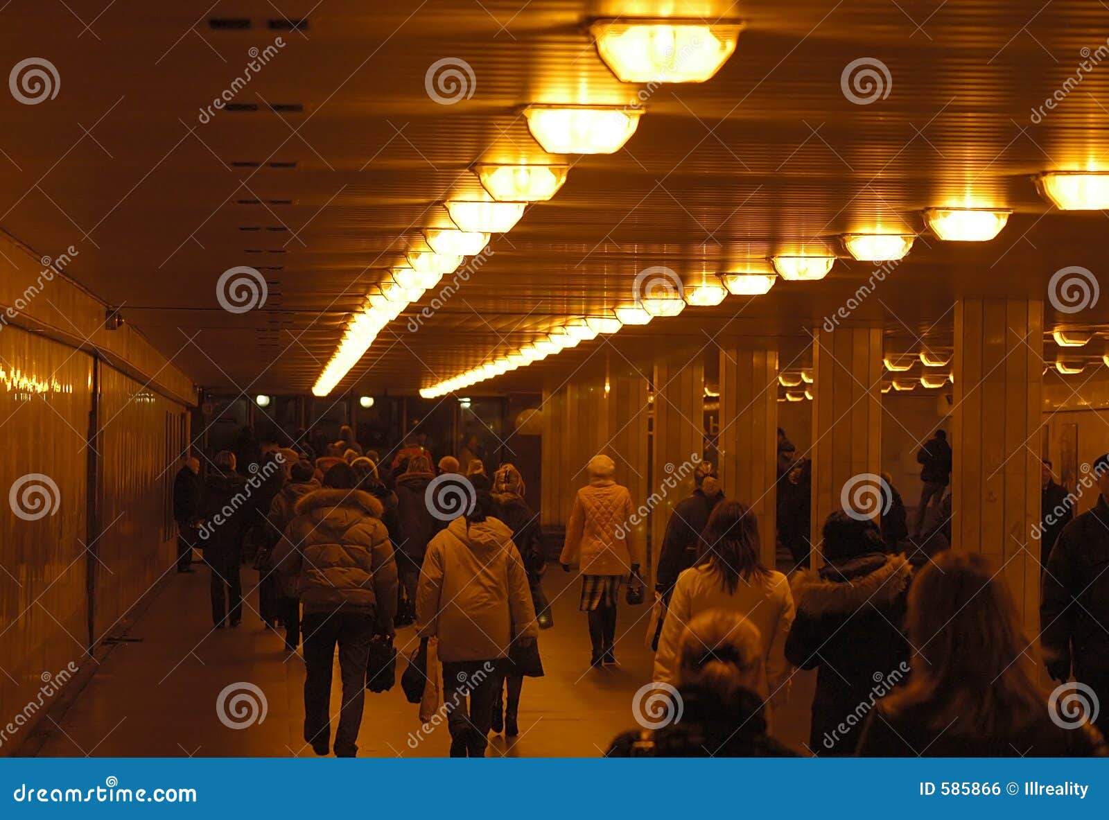 Crowded underground tube stock photo. Image of crowded - 585866