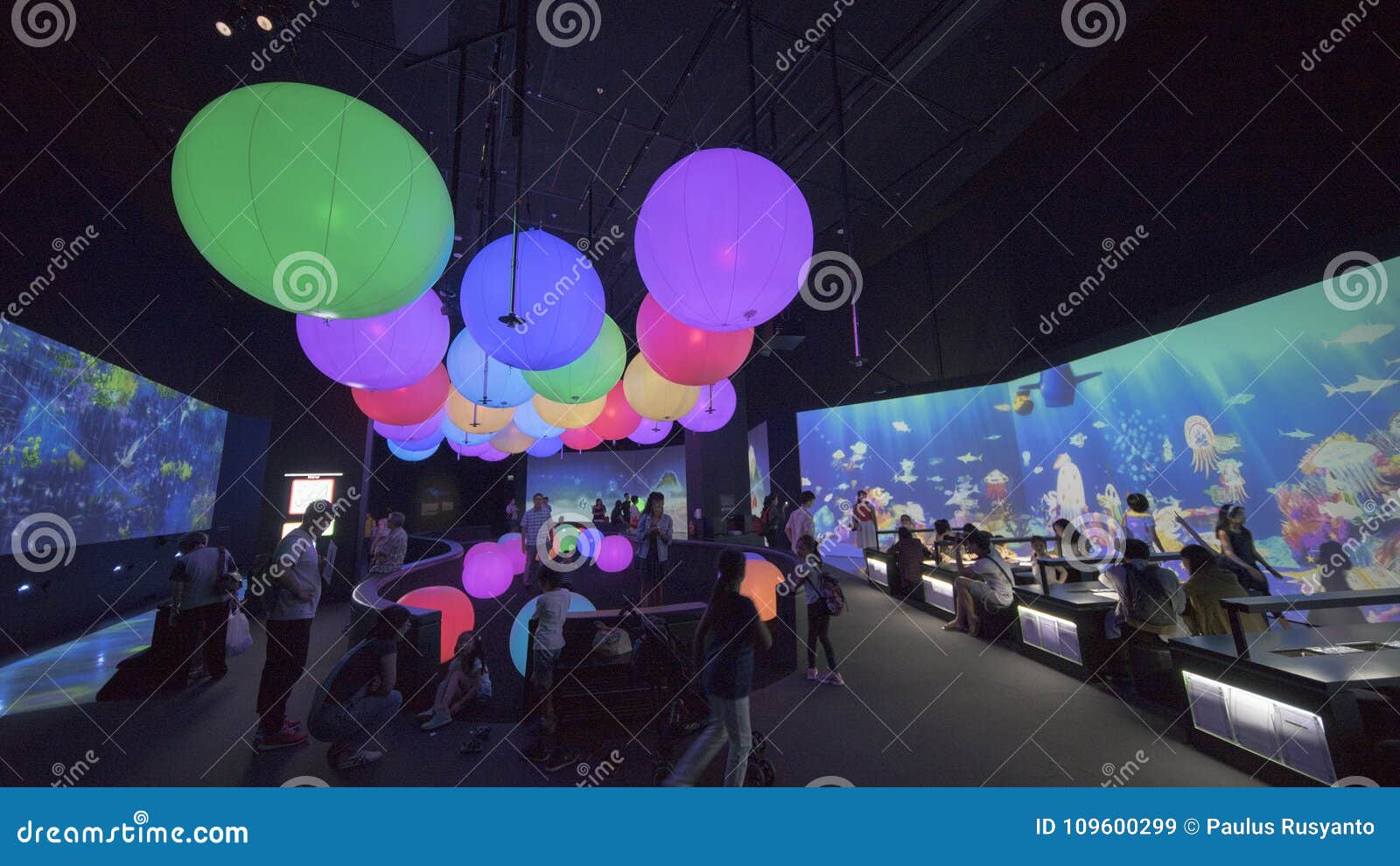 Crowded Visitors Inside the ArtScience Museum Editorial Stock Image ...