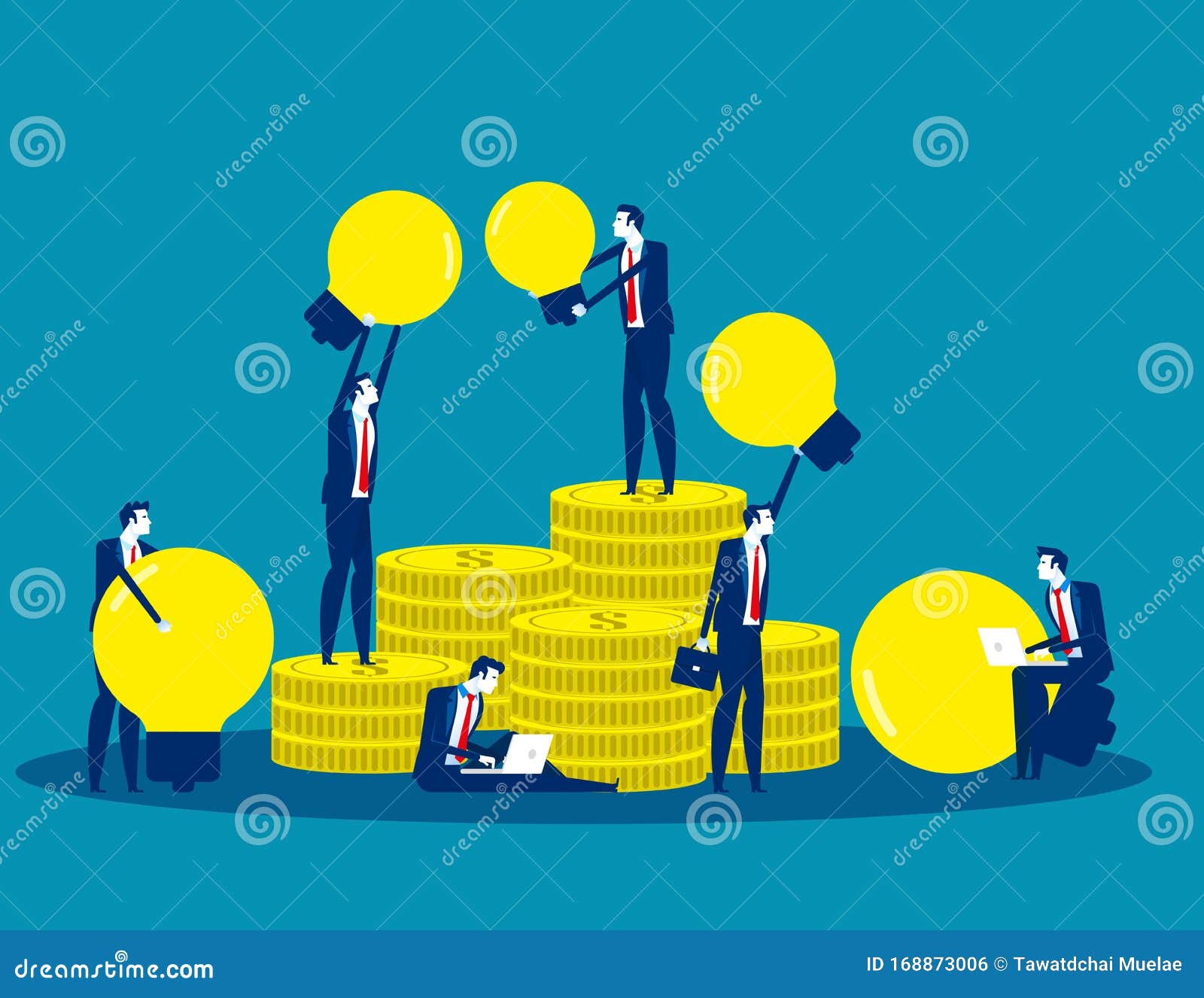 Crowdfunding Financing of Creative Project. Concept Business Vector ...