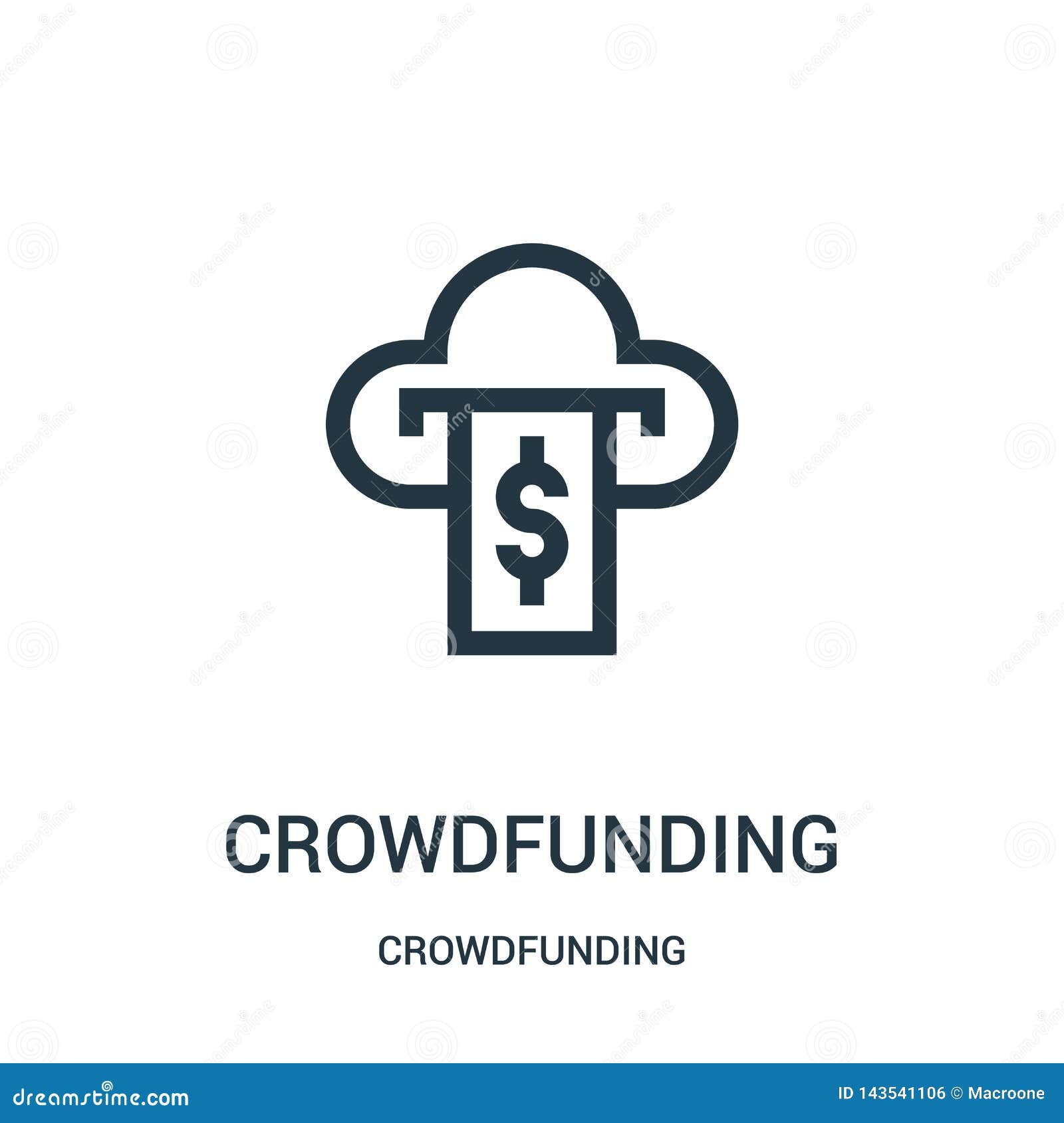 Crowdfunding Icon Vector from Crowdfunding Collection. Thin Line ...