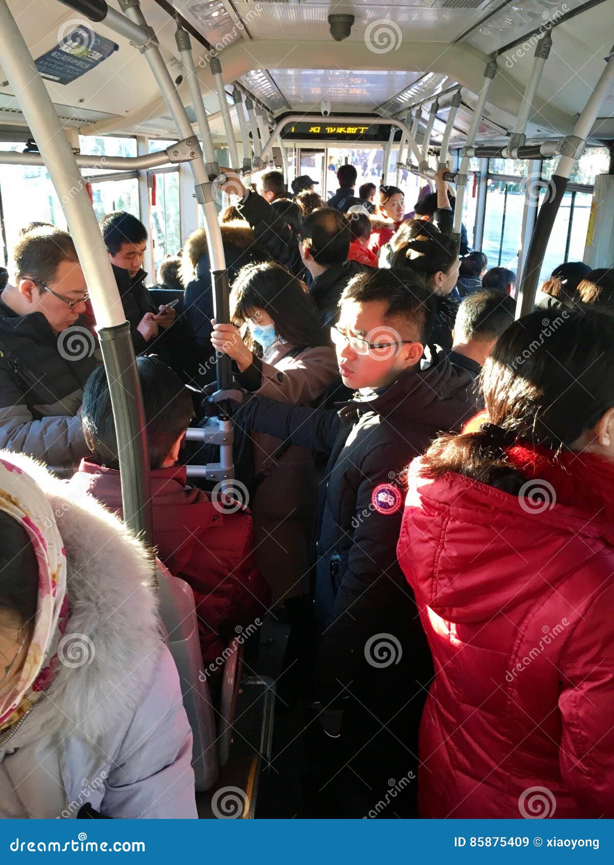 Crowds on bus editorial stock image. Image of transport - 85875409