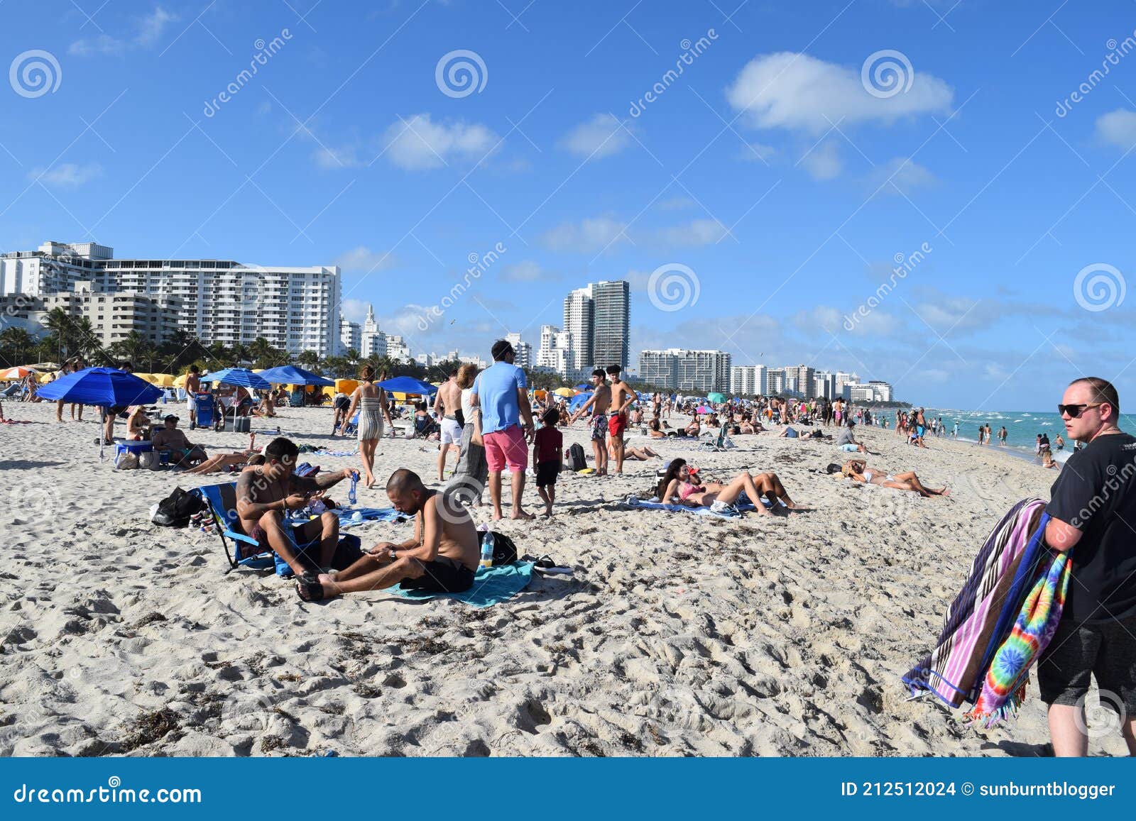 Crowds of People at South Beach Miami, Florida 2021 Editorial Stock ...