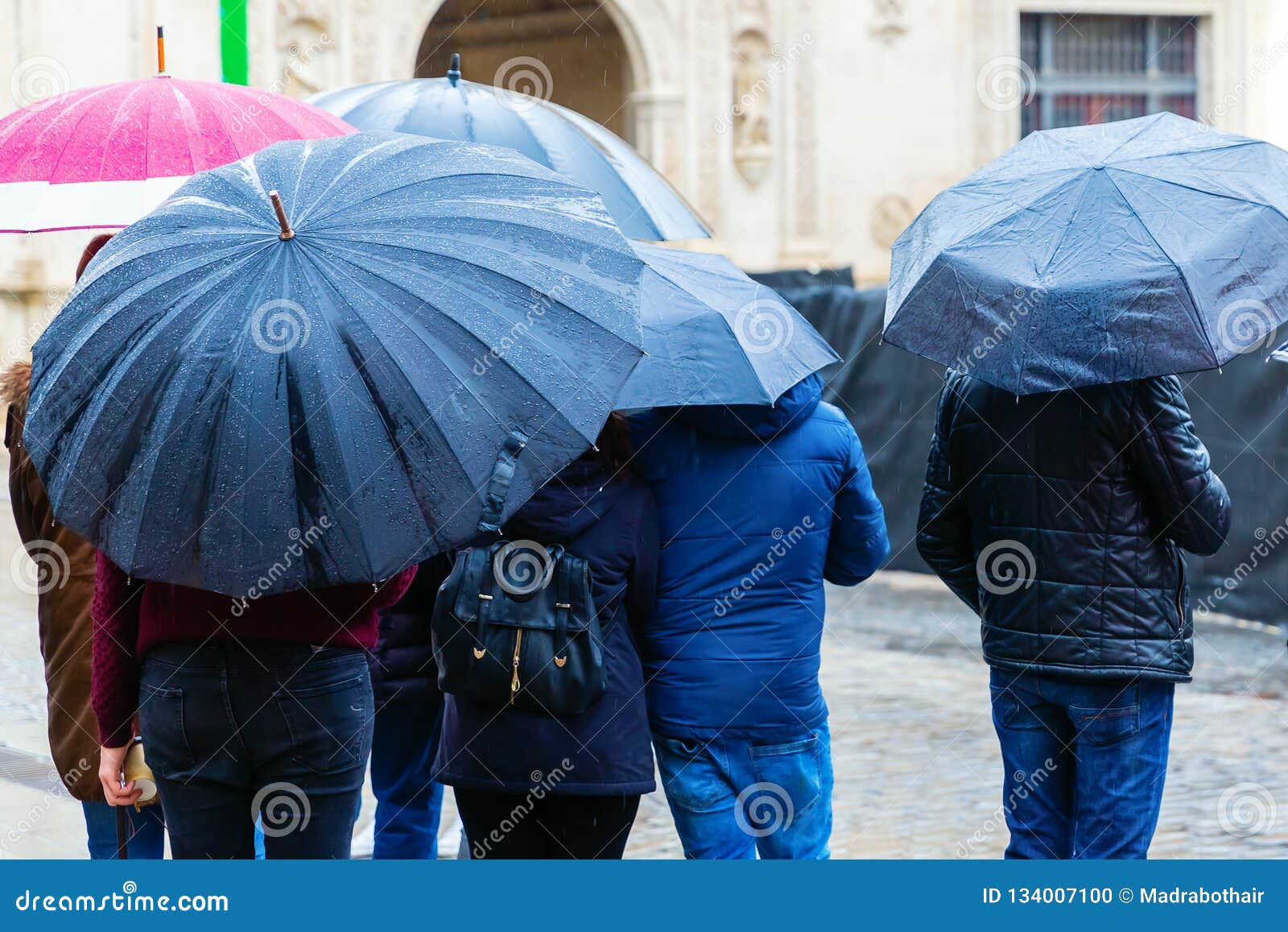 Crowds of People with Umbrellas Stock Photo - Image of umbrella ...