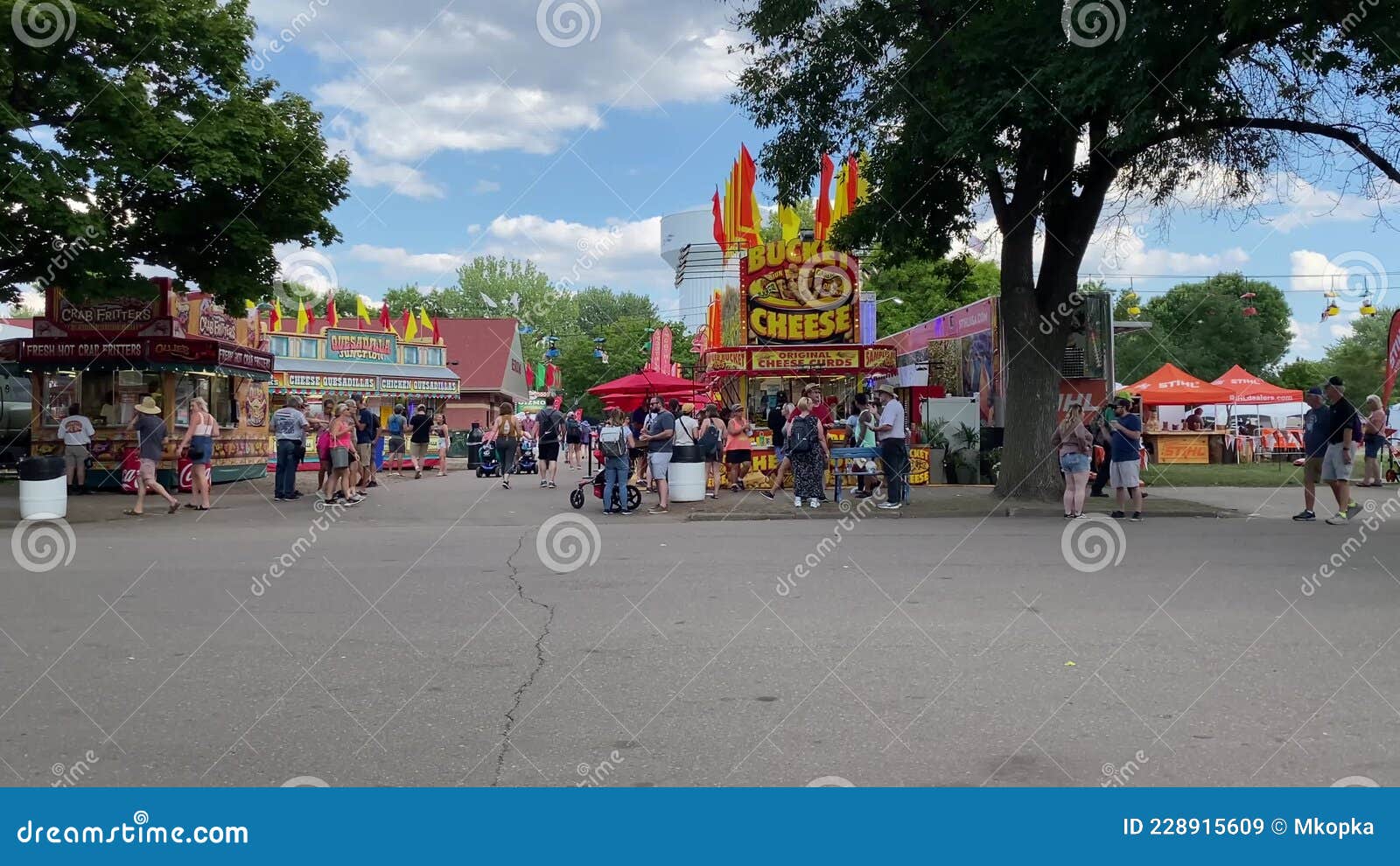 Crowds of People Walk Around the Minnesota State Fair. Stock Video ...