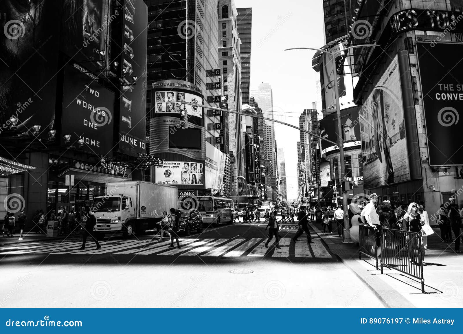 Crowds at Time Square in Manhattan Editorial Photography - Image of ...