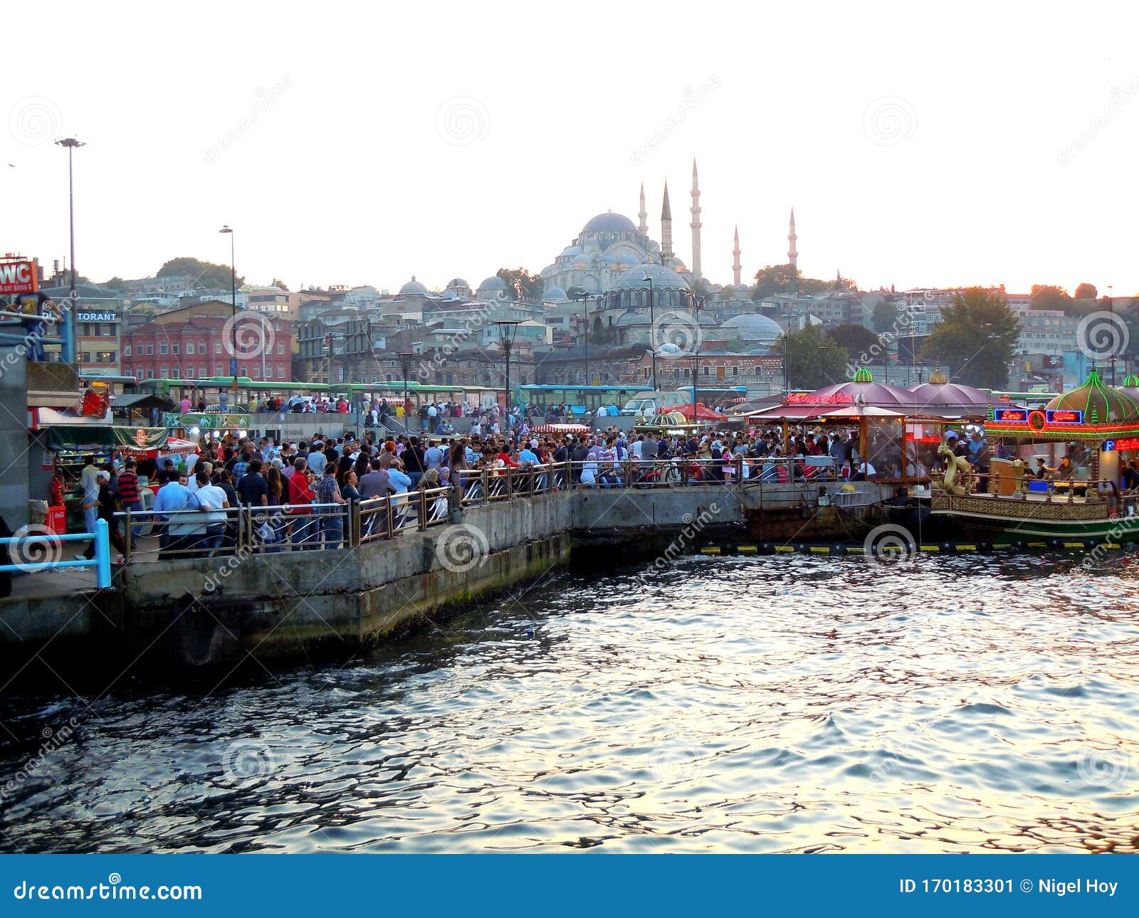 Crowds on the Waterfront in Istanbul Editorial Photo - Image of gather ...