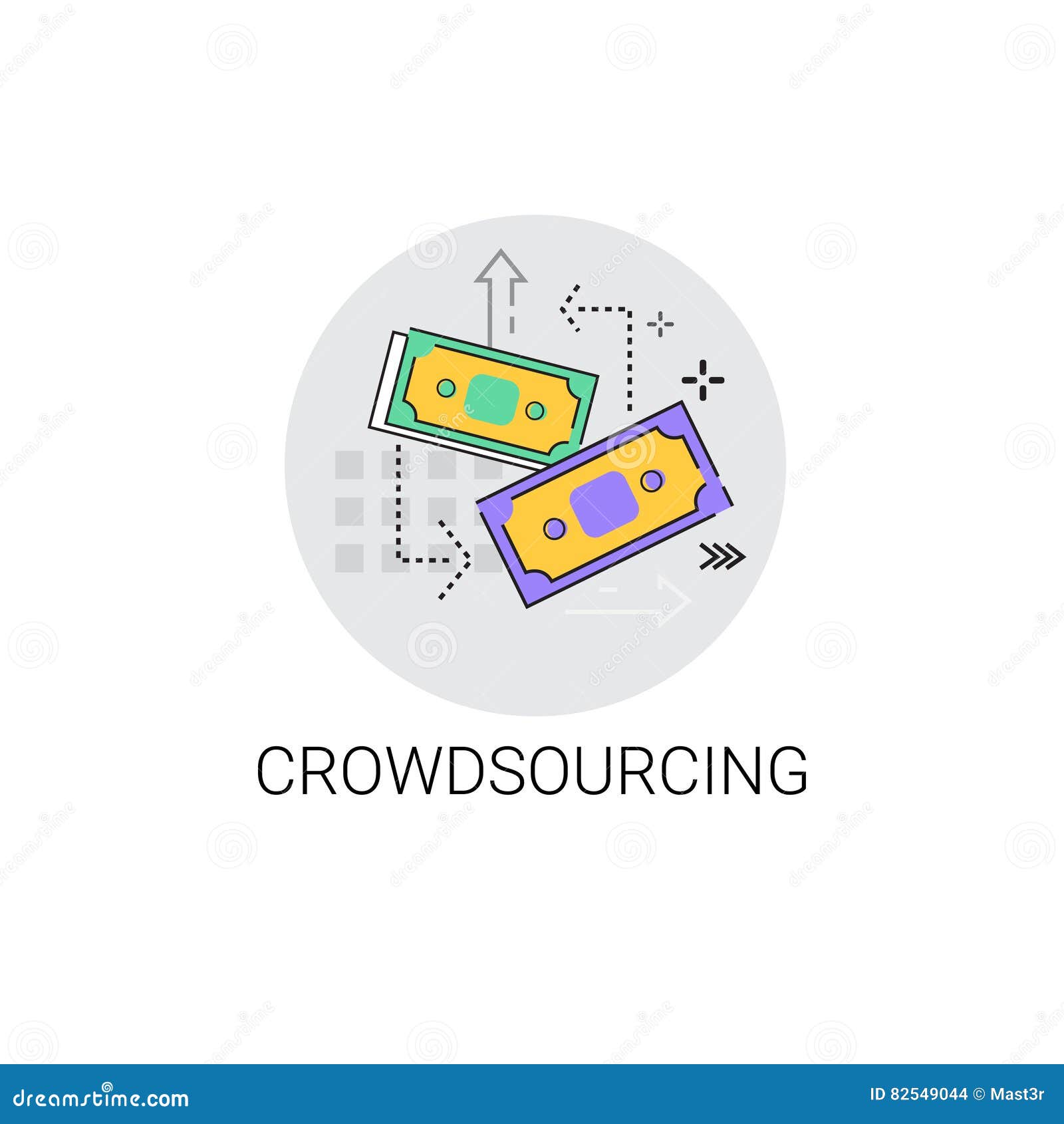 Crowdsourcing Business Resources Concept Icon Stock Vector ...