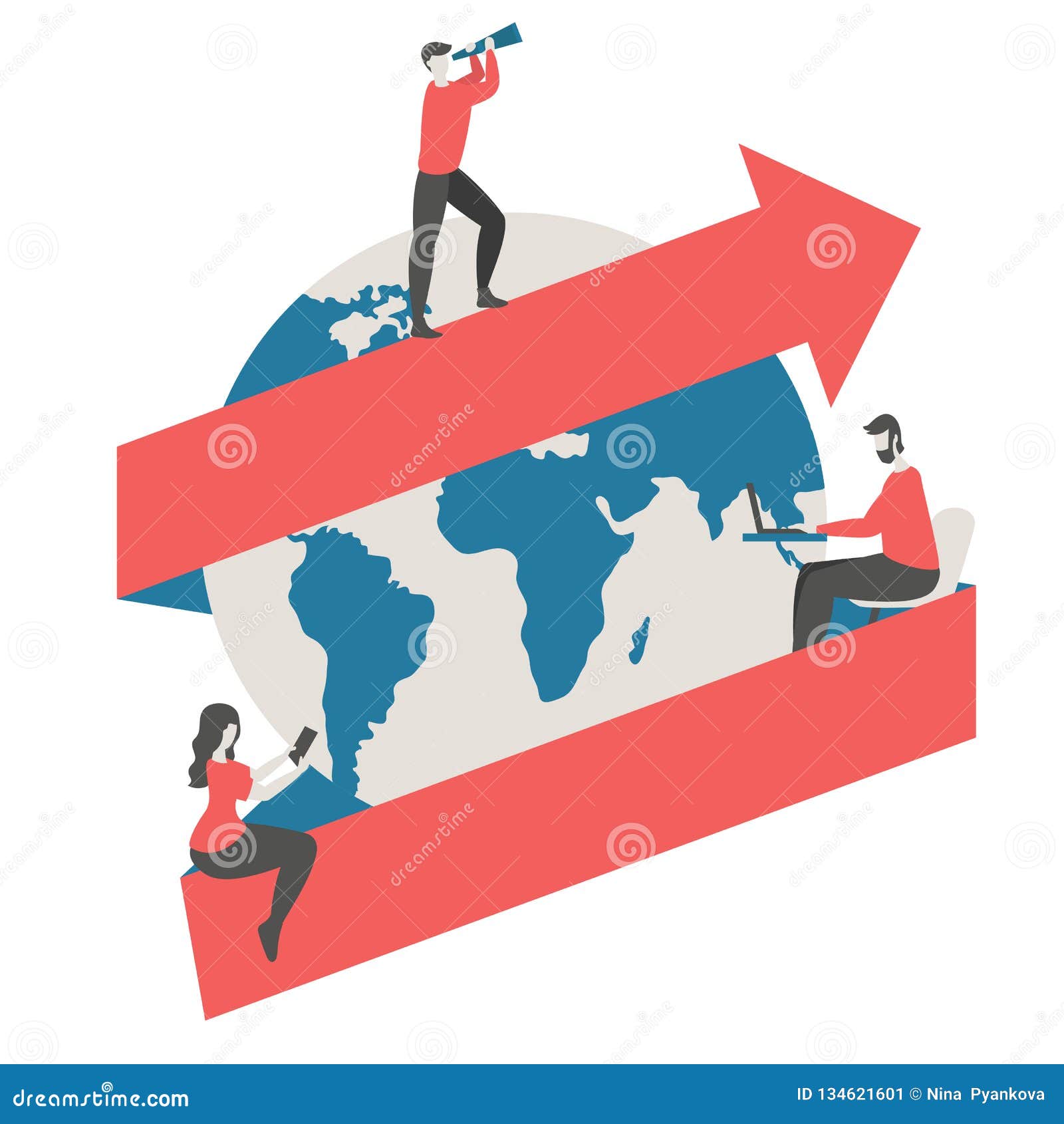 Crowdsourcing Design Concept Stock Vector - Illustration of background ...