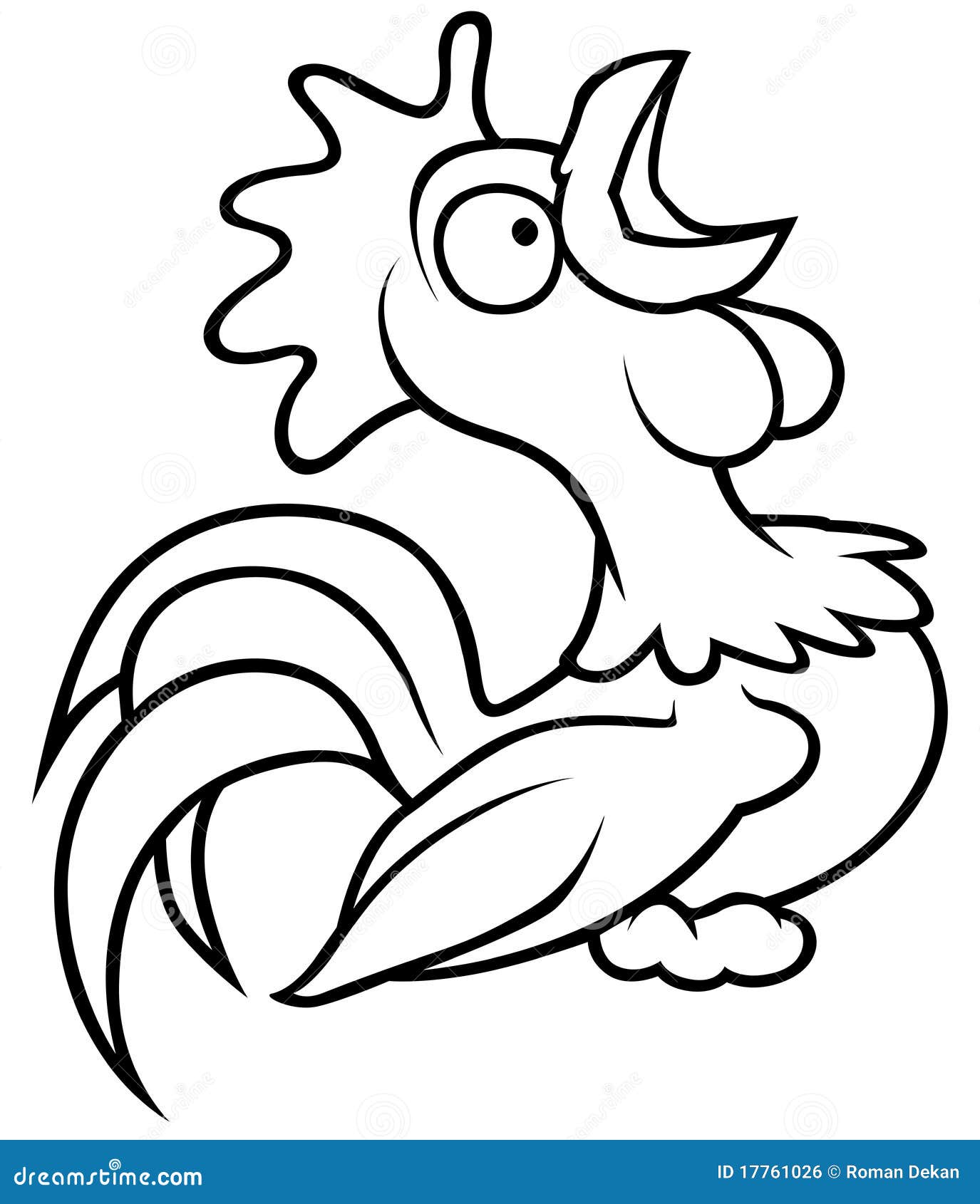 Crowing Rooster stock vector. Illustration of domestic - 17761026