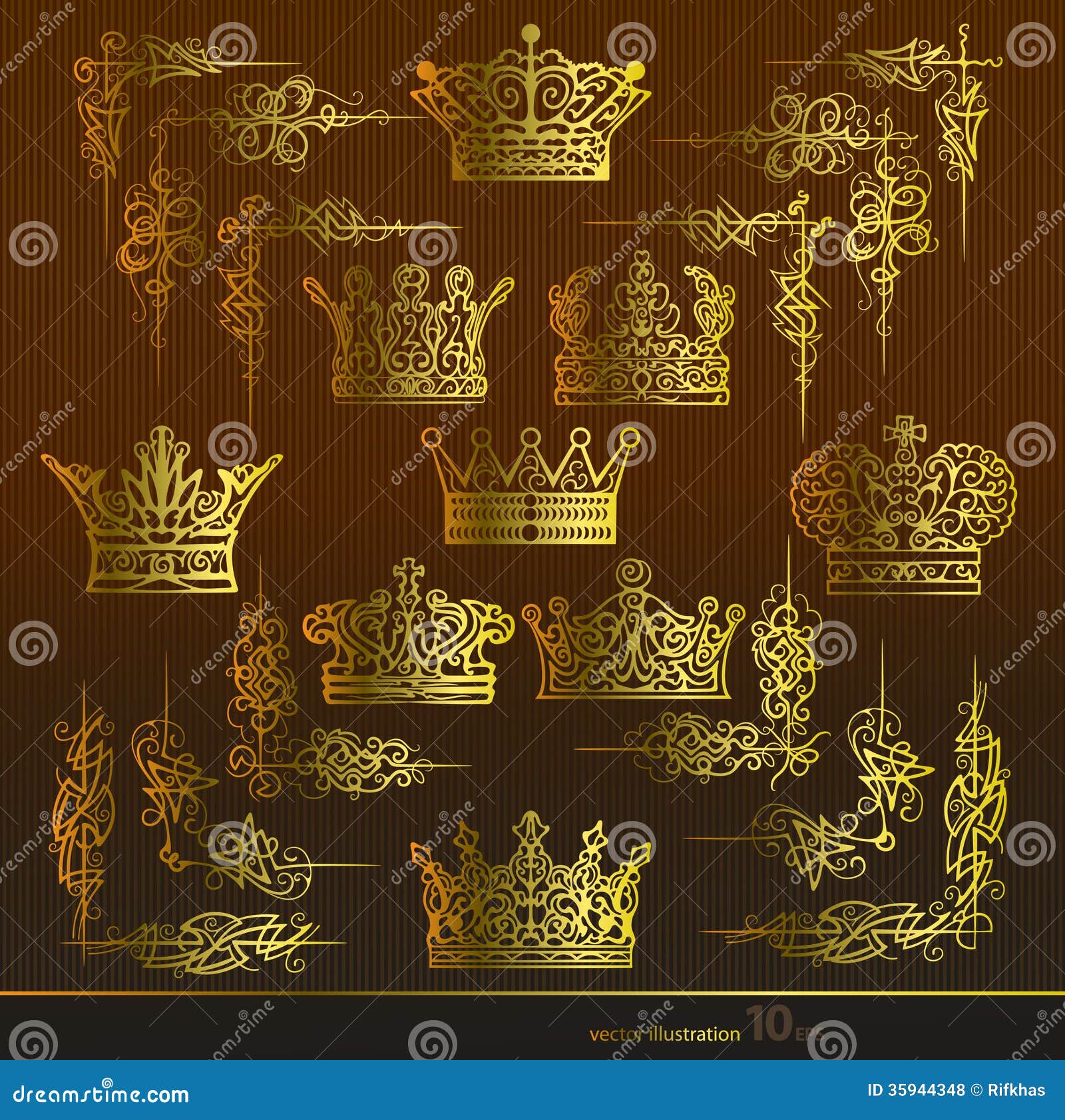 Crown,Area,gold stock vector. Illustration of ornament - 35944348