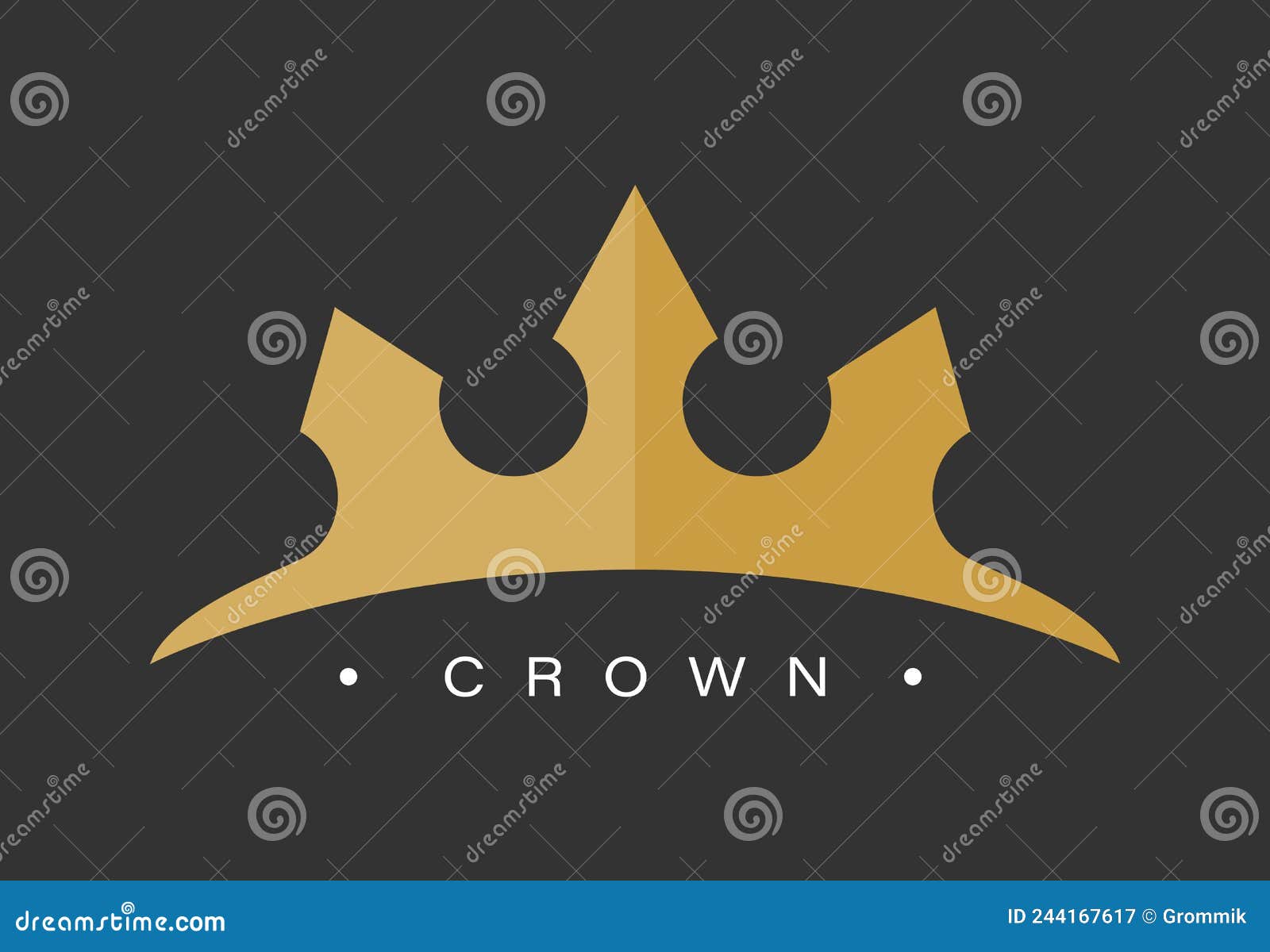 Crown Badge. a Symbol of Premium Status Stock Vector - Illustration of ...