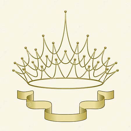 Crown with banner stock vector. Illustration of royalty - 14821294