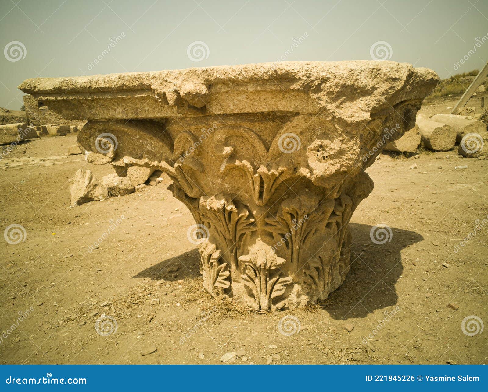 Greco-Roman Basilica Column Crown Stock Photo - Image of column, temple ...