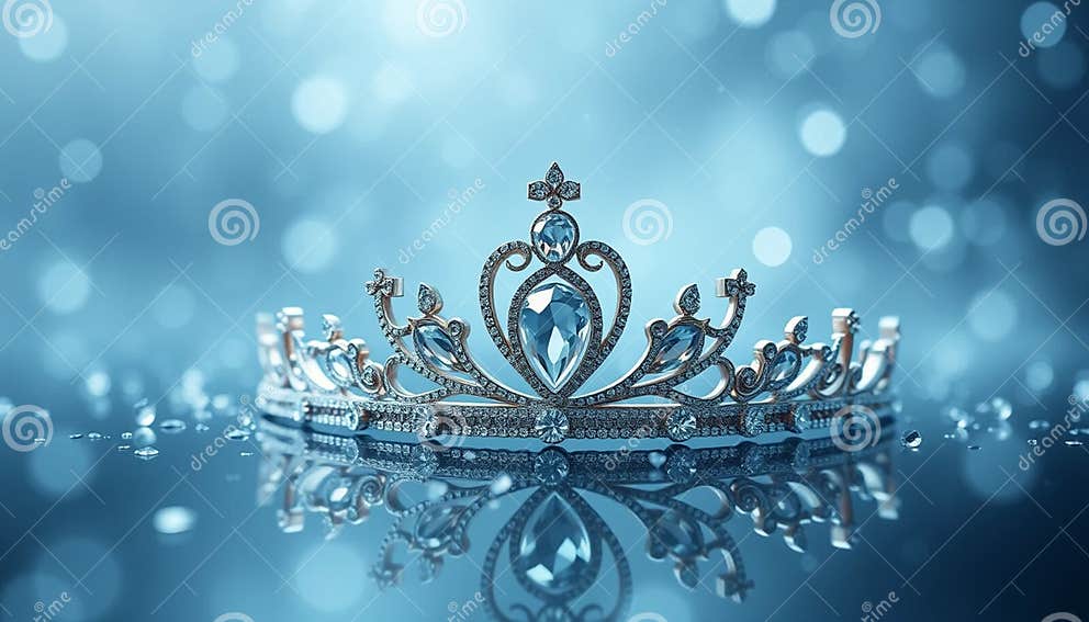A Crown on a Blue Background Generated Stock Illustration ...