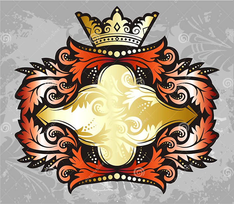 Crown border design stock vector. Illustration of background - 3661052