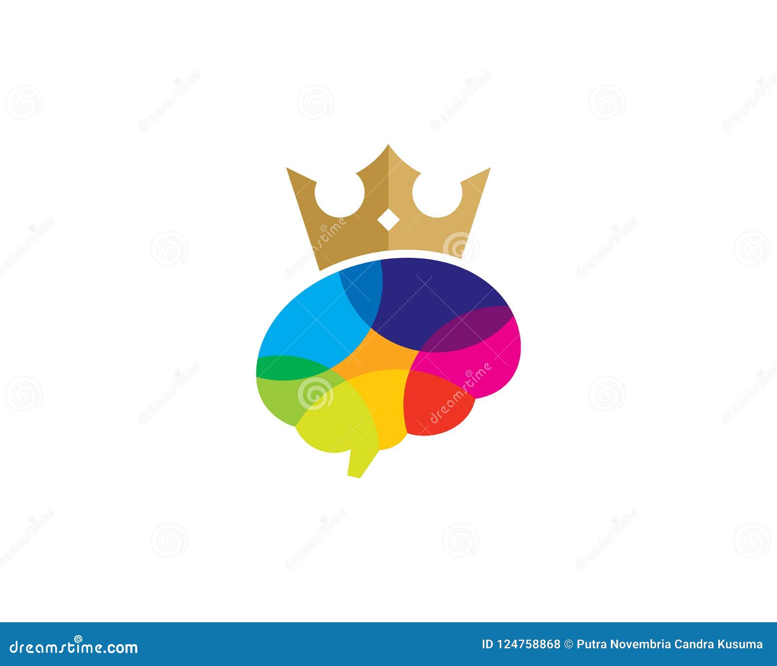 Crown Brain Logo Icon Design Stock Vector - Illustration of icon ...
