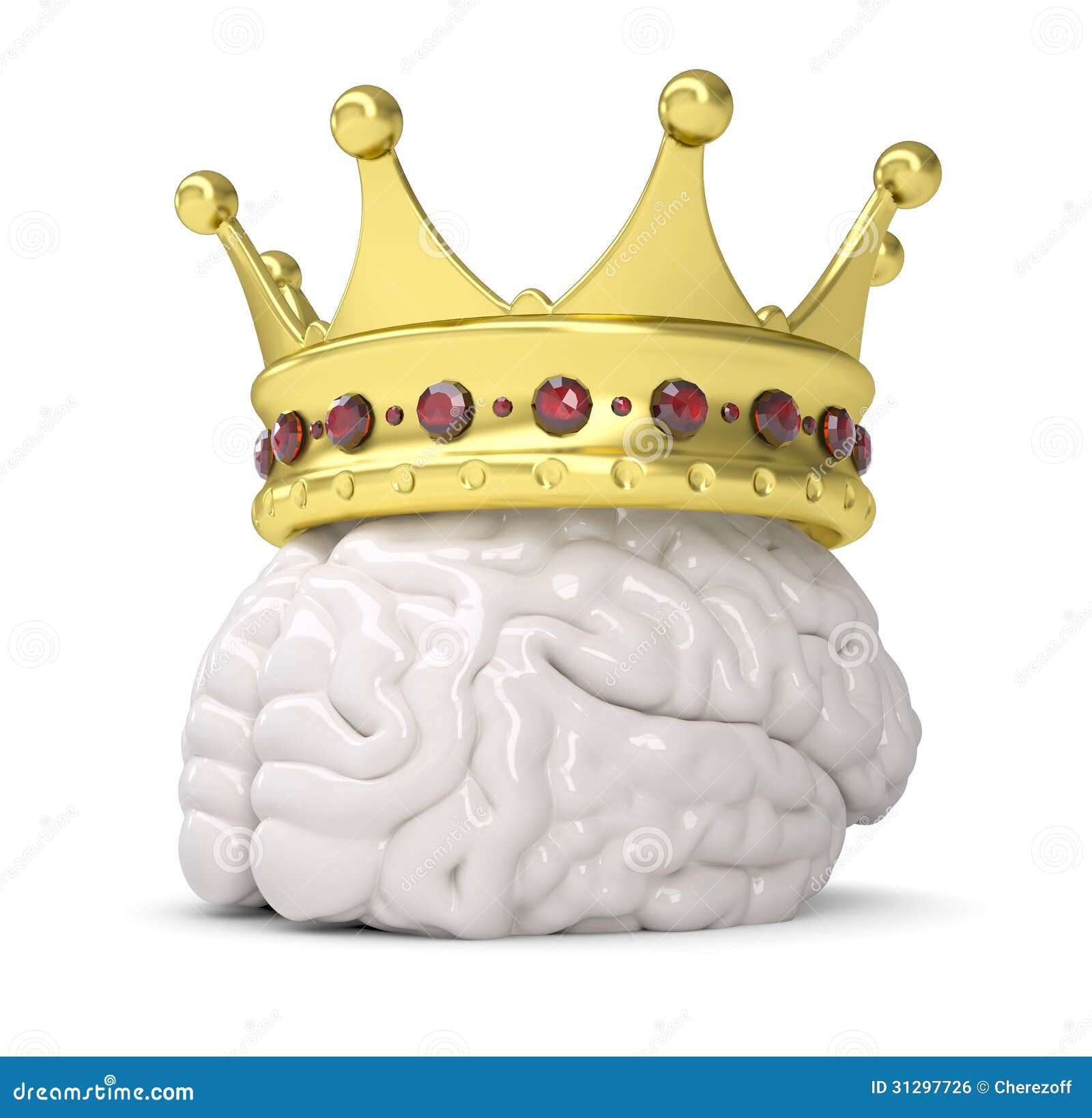 Crown on the brain stock illustration. Illustration of neurology - 31297726