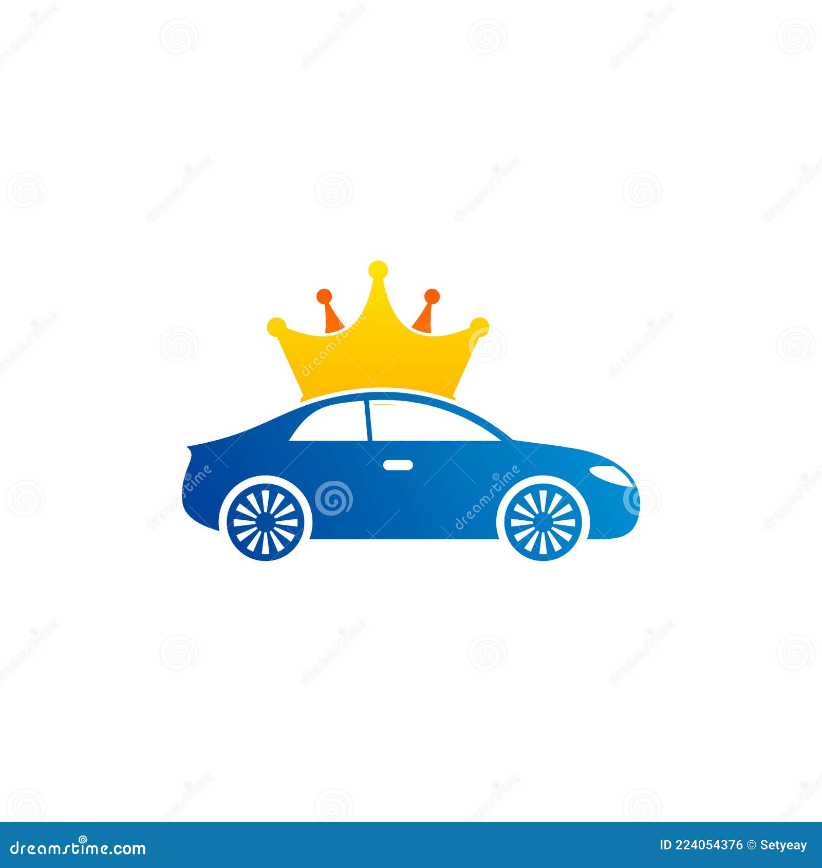 Crown Car Logo Vector Template, Creative Car Logo Design Concepts Stock ...