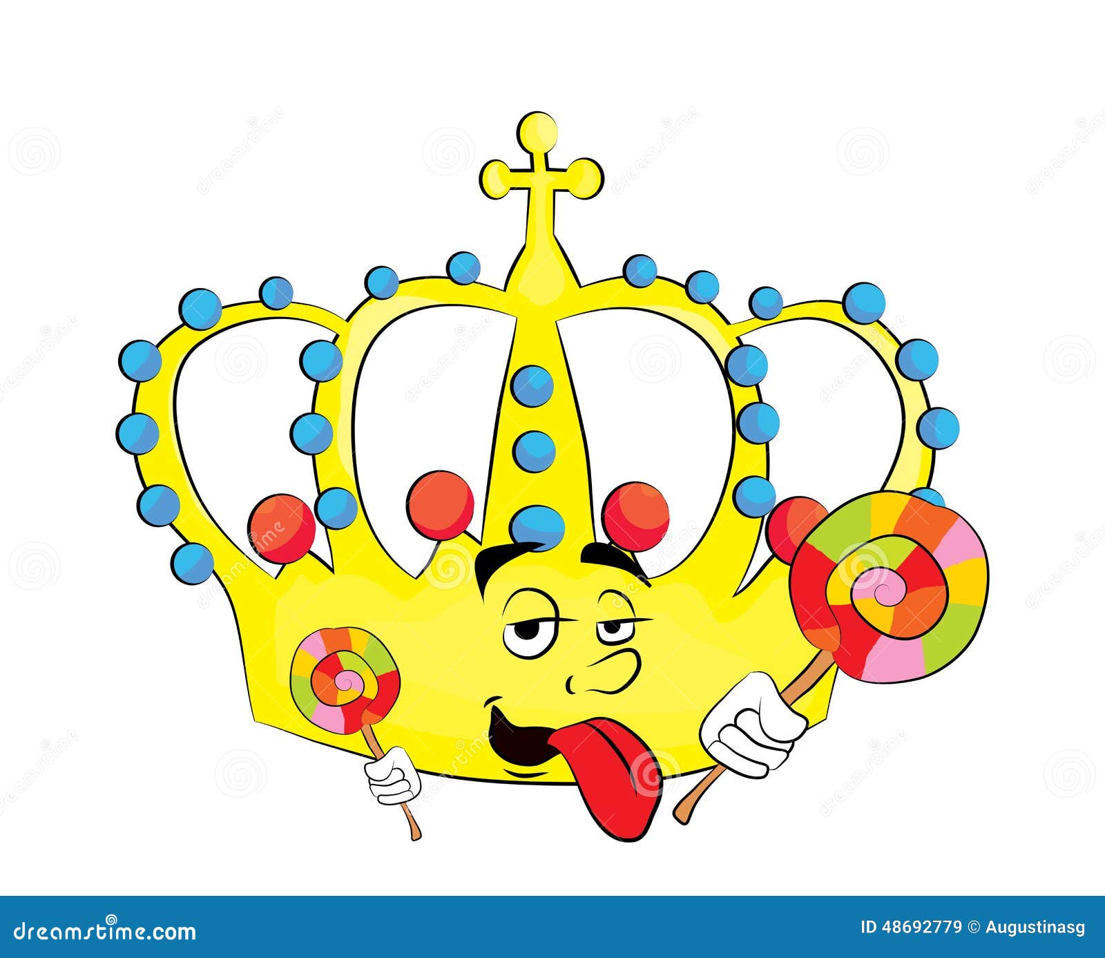Crown cartoon stock illustration. Illustration of king - 48692779