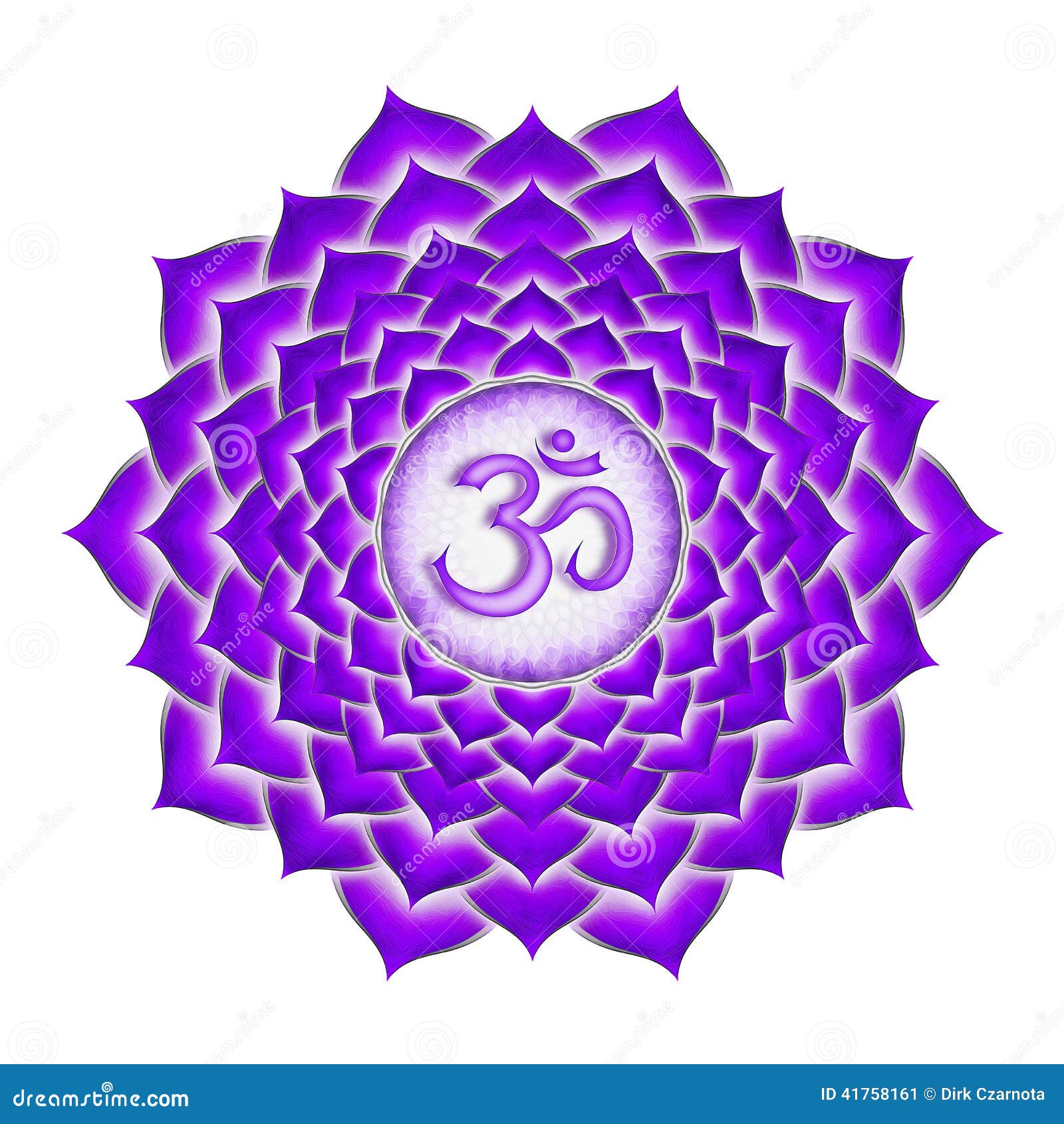 The Crown Chakra stock illustration. Illustration of yantra - 41758161
