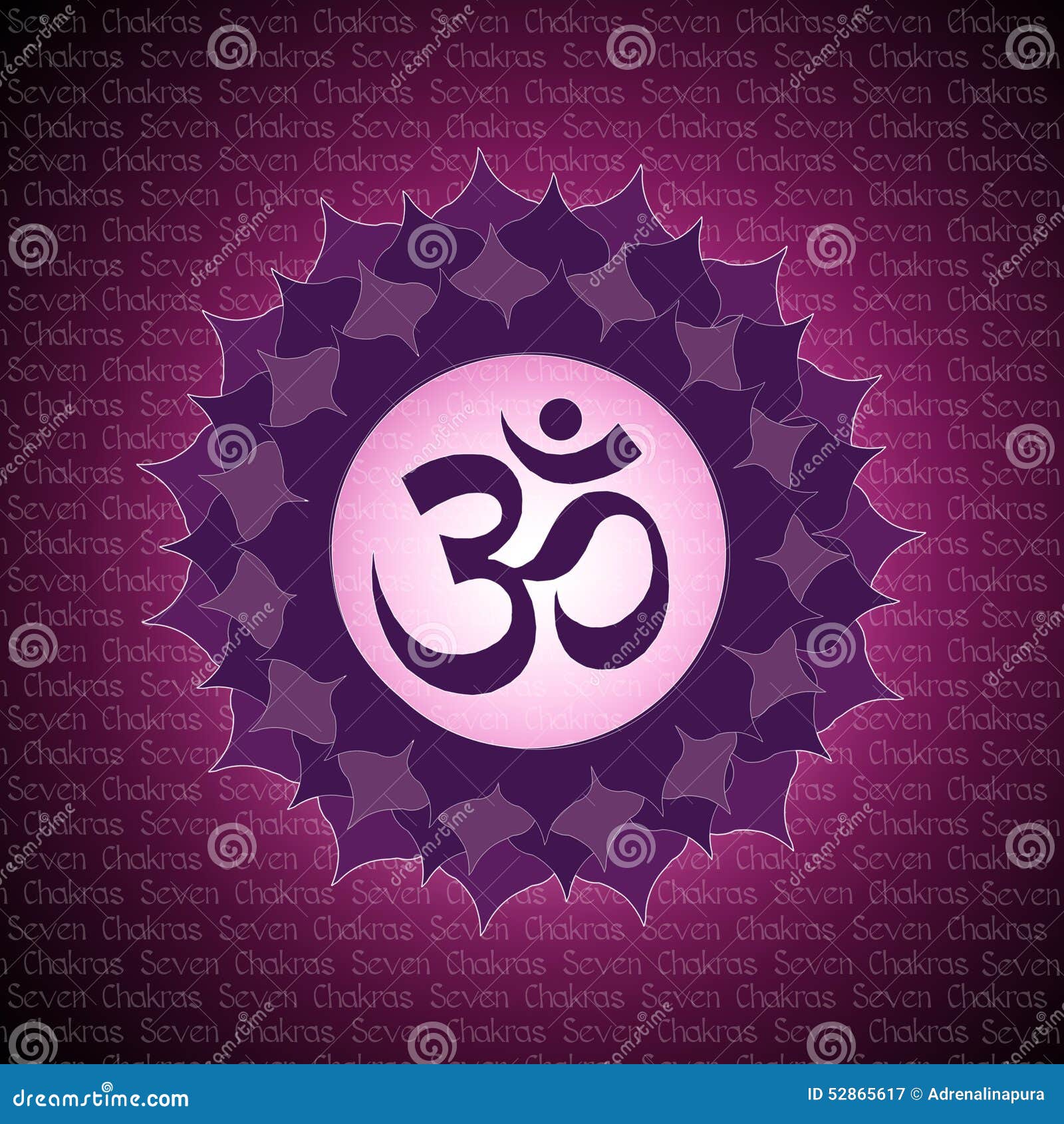 Crown Chakra stock illustration. Illustration of aura - 52865617