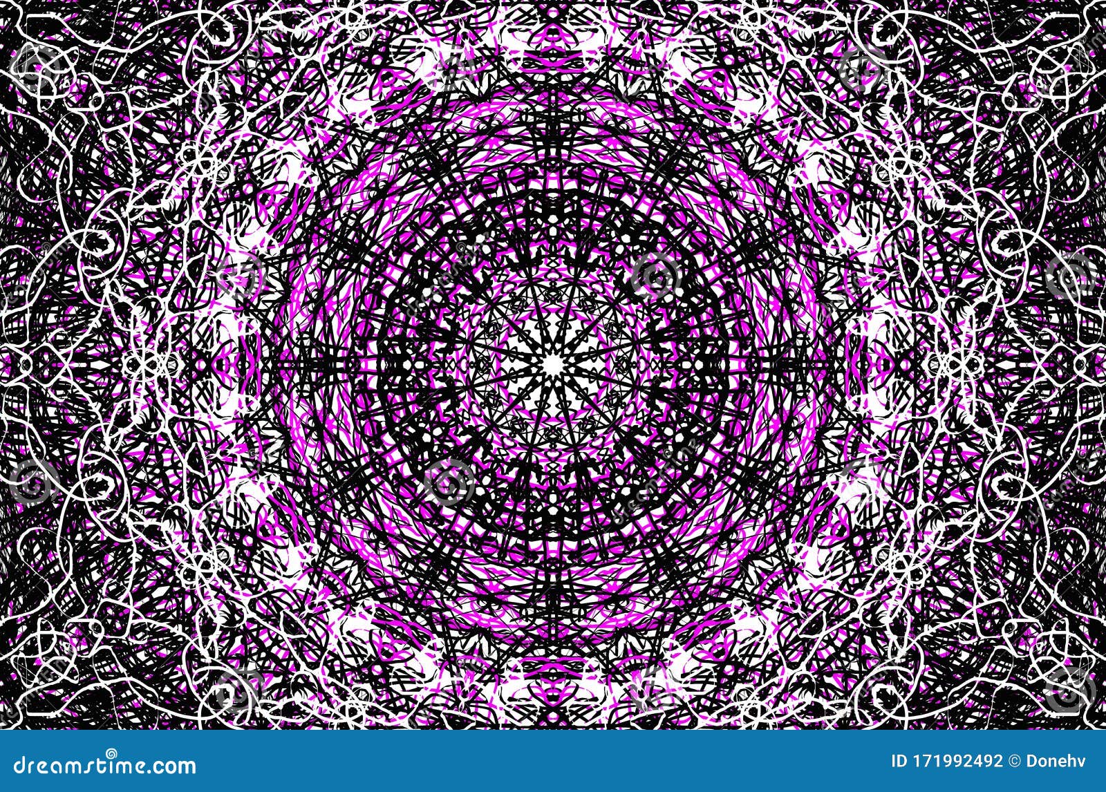 Crown Chakra Mandala / Kaleidoscope Stock Illustration - Illustration ...