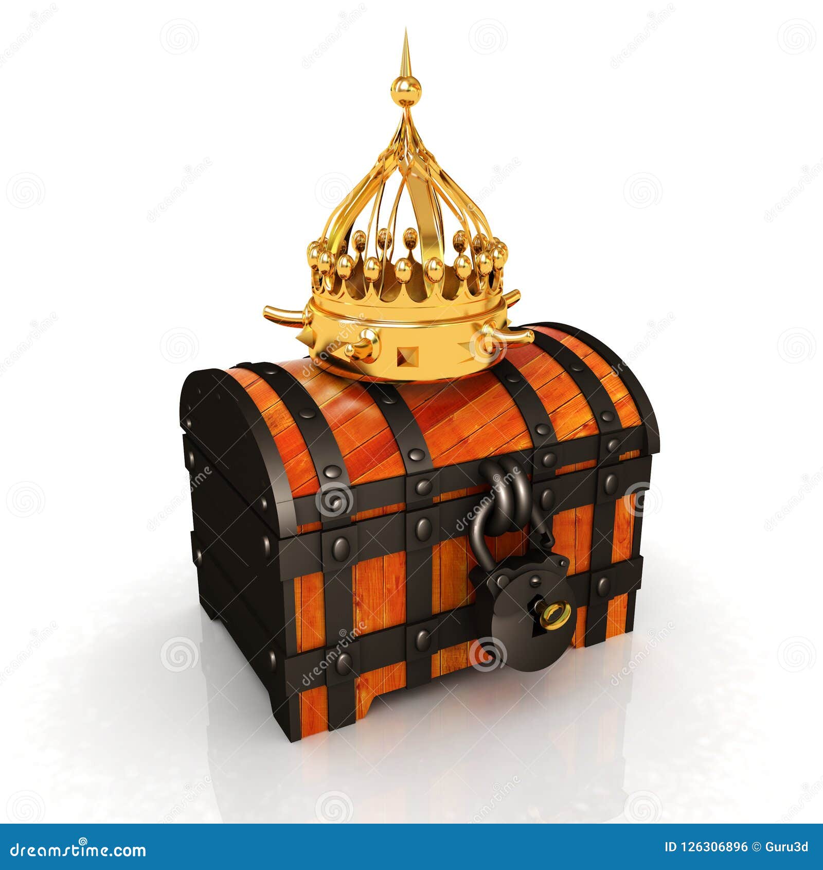 Crown and chest stock illustration. Illustration of princess - 126306896