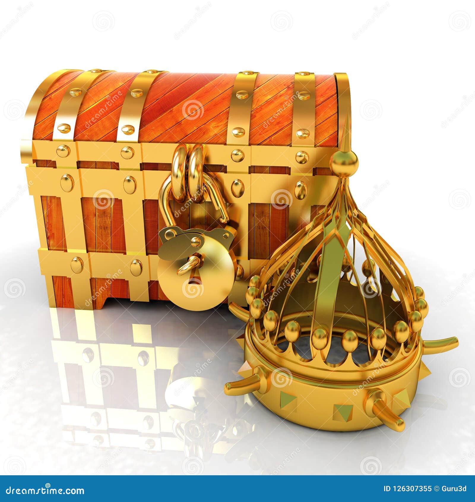 Crown and chest. 3d render stock illustration. Illustration of king ... Crown and chest. 3d render stock illustration. Illustration of king ...