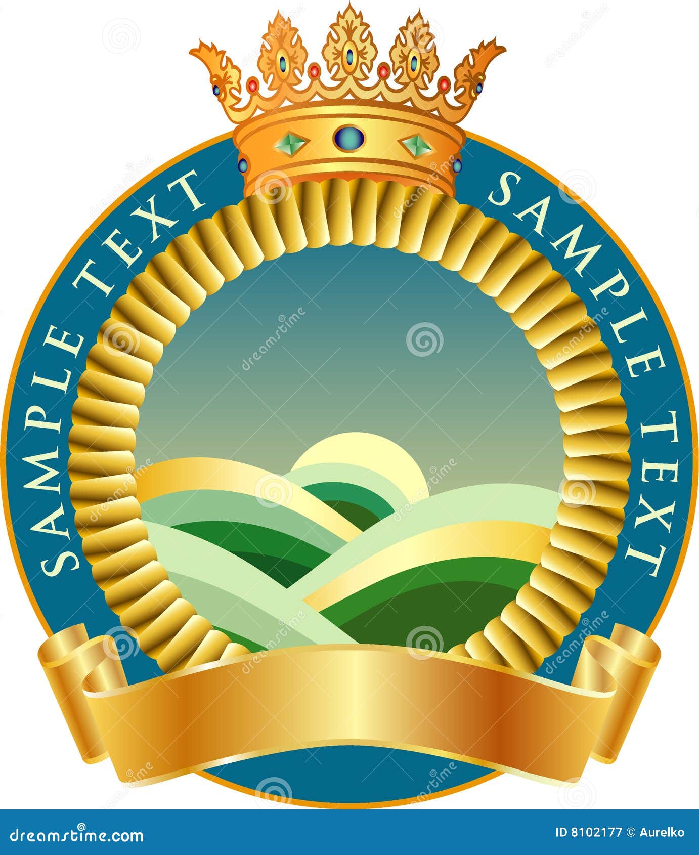 Crown circle stock vector. Illustration of country, fruit - 8102177