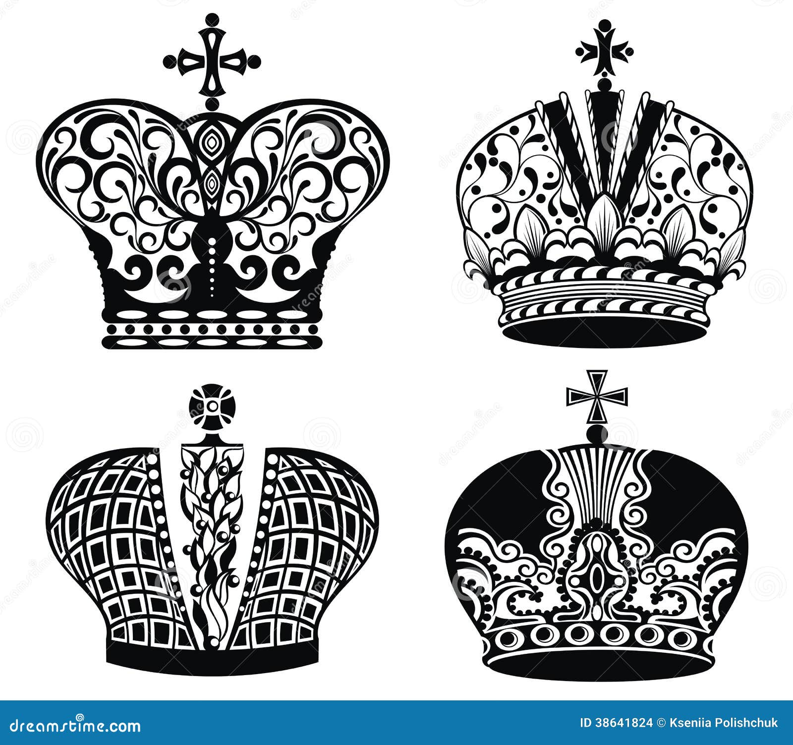 Crown collection stock illustration. Illustration of emblem - 38641824