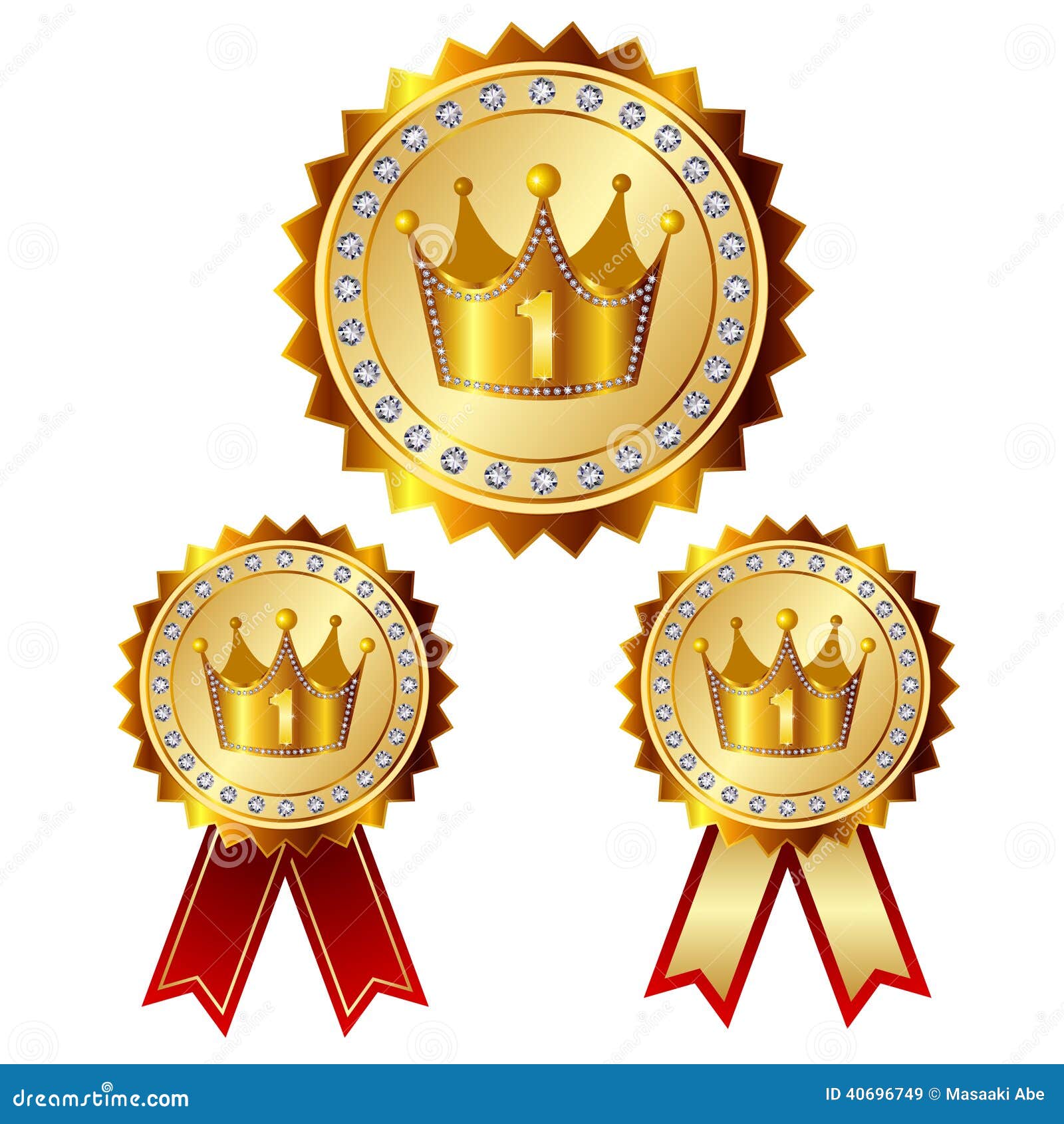 Crown crown medal stock vector. Illustration of decoration - 40696749