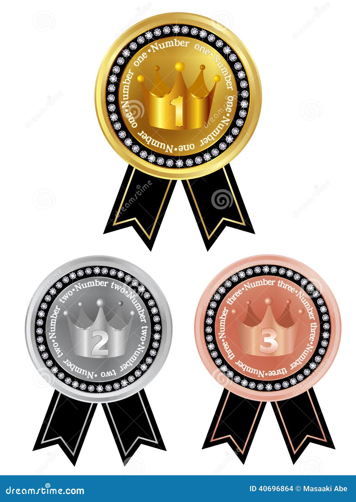 Crown crown medal stock vector. Illustration of medals - 40696864