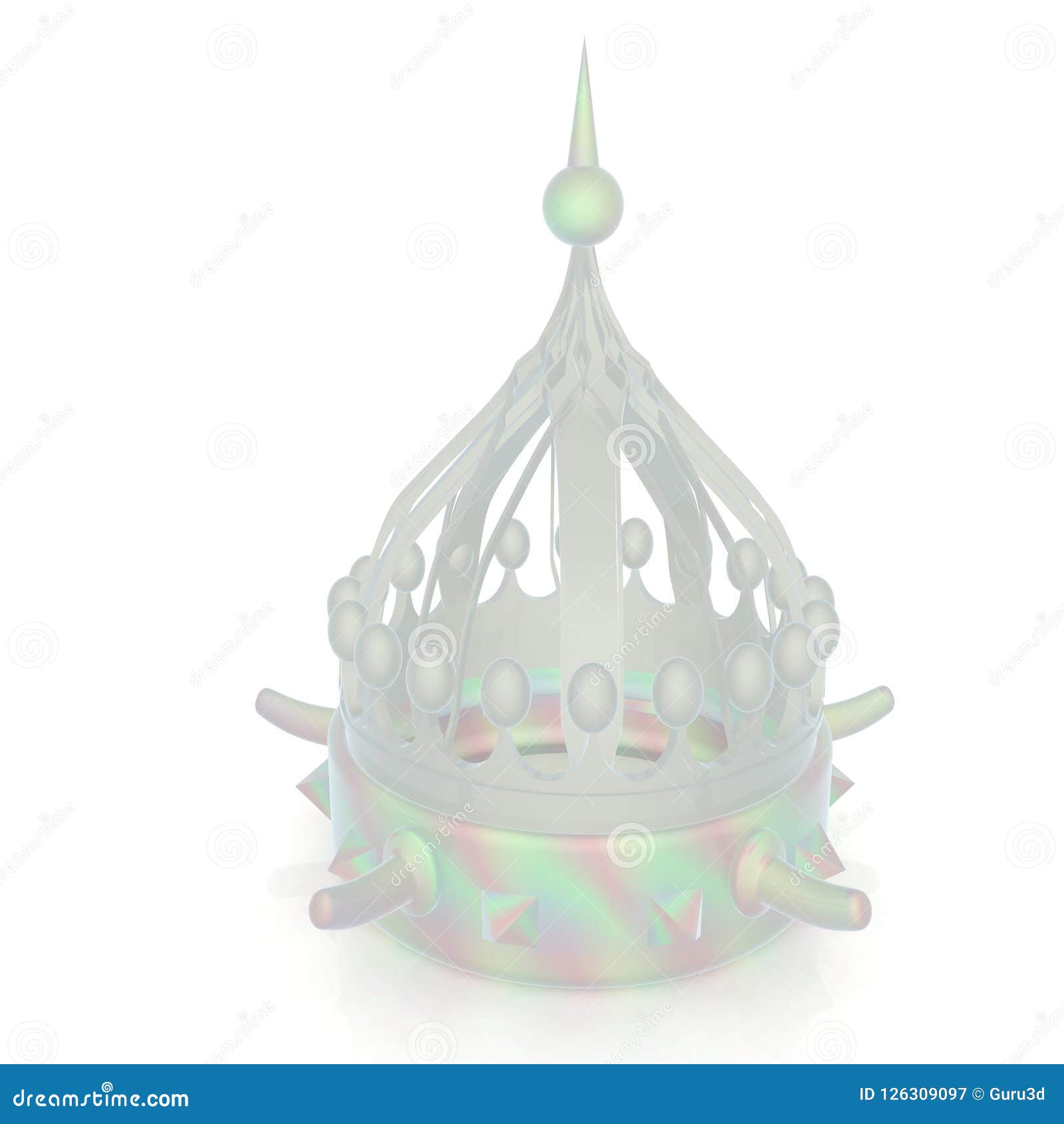 Crown. 3d render stock illustration. Illustration of sign - 126309097