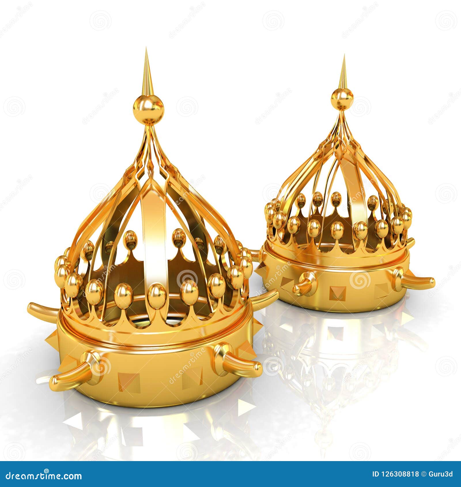 Crown. 3d render stock illustration. Illustration of prince - 126308818
