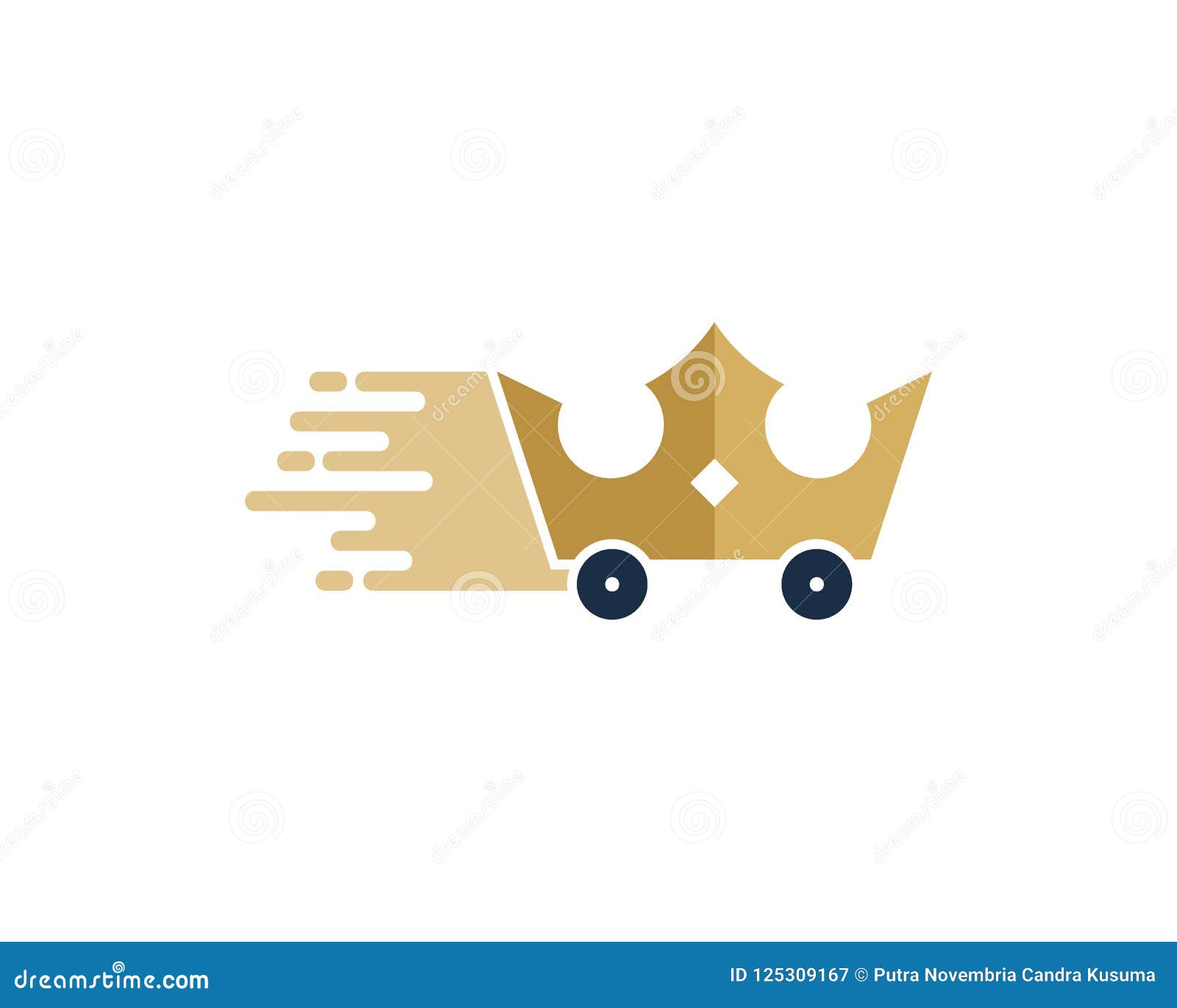 Crown Delivery Logo Icon Design Stock Vector - Illustration of fast ...