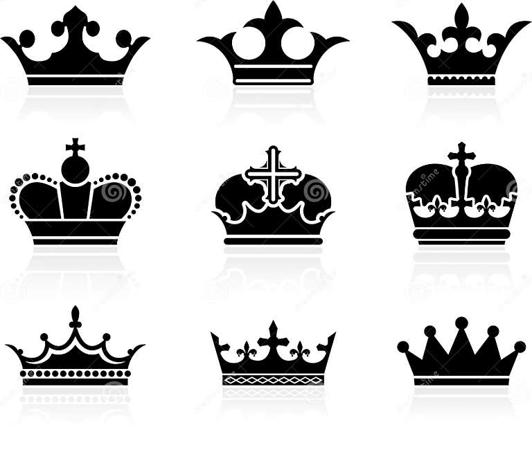 Crown design collection stock illustration. Illustration of elegance ...