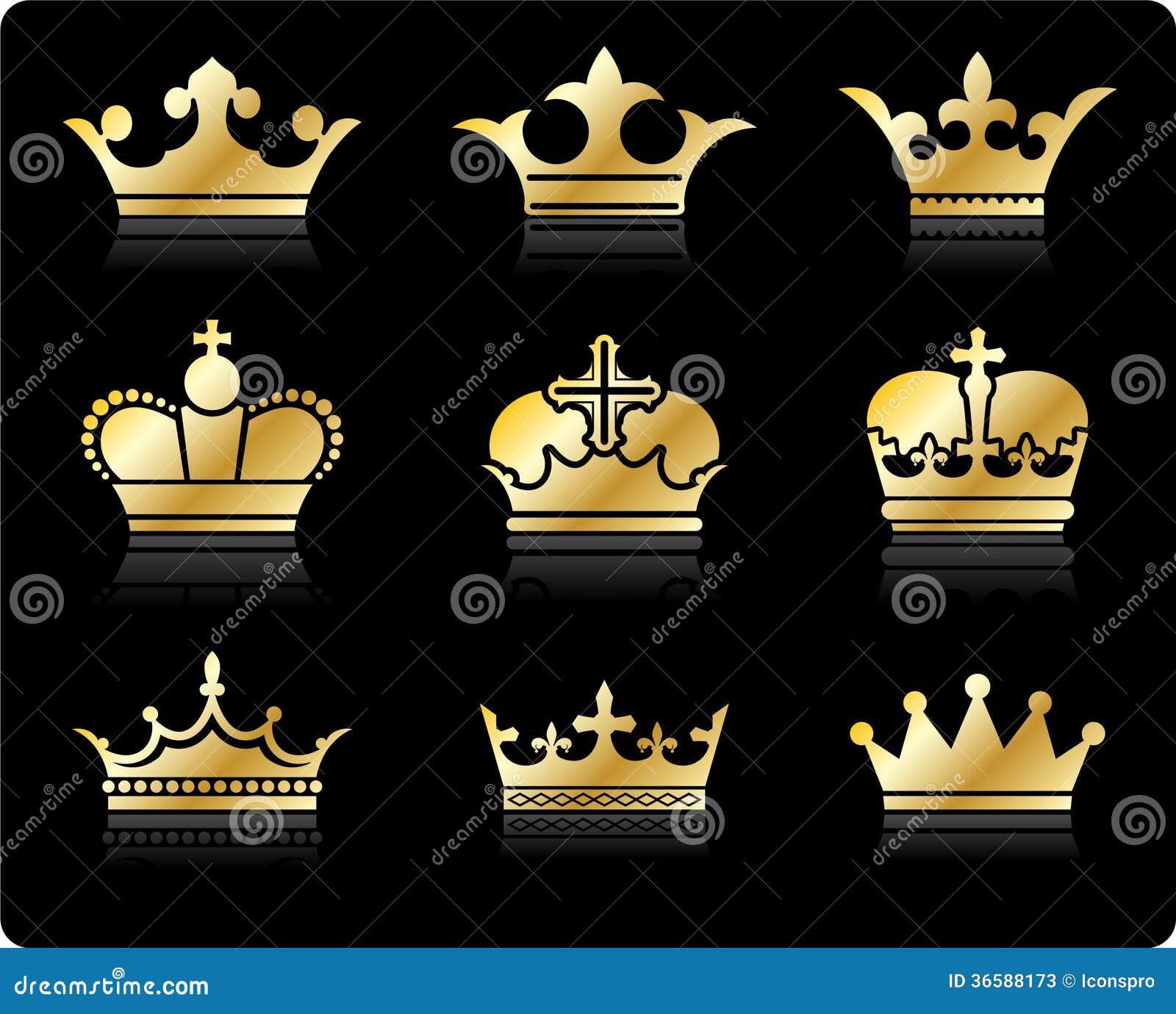 Crown design collection stock illustration. Illustration of nobility ...