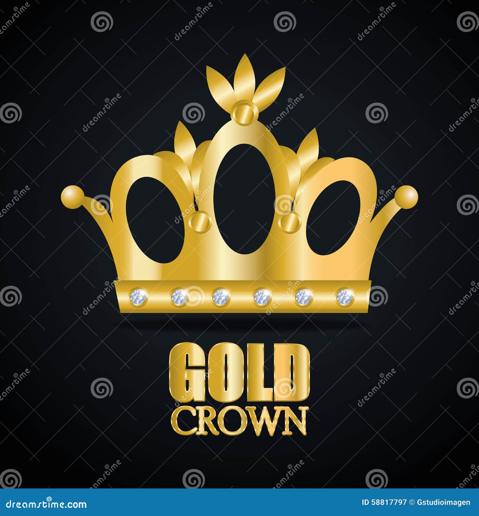 Crown digital design. stock vector. Illustration of crown - 58817797