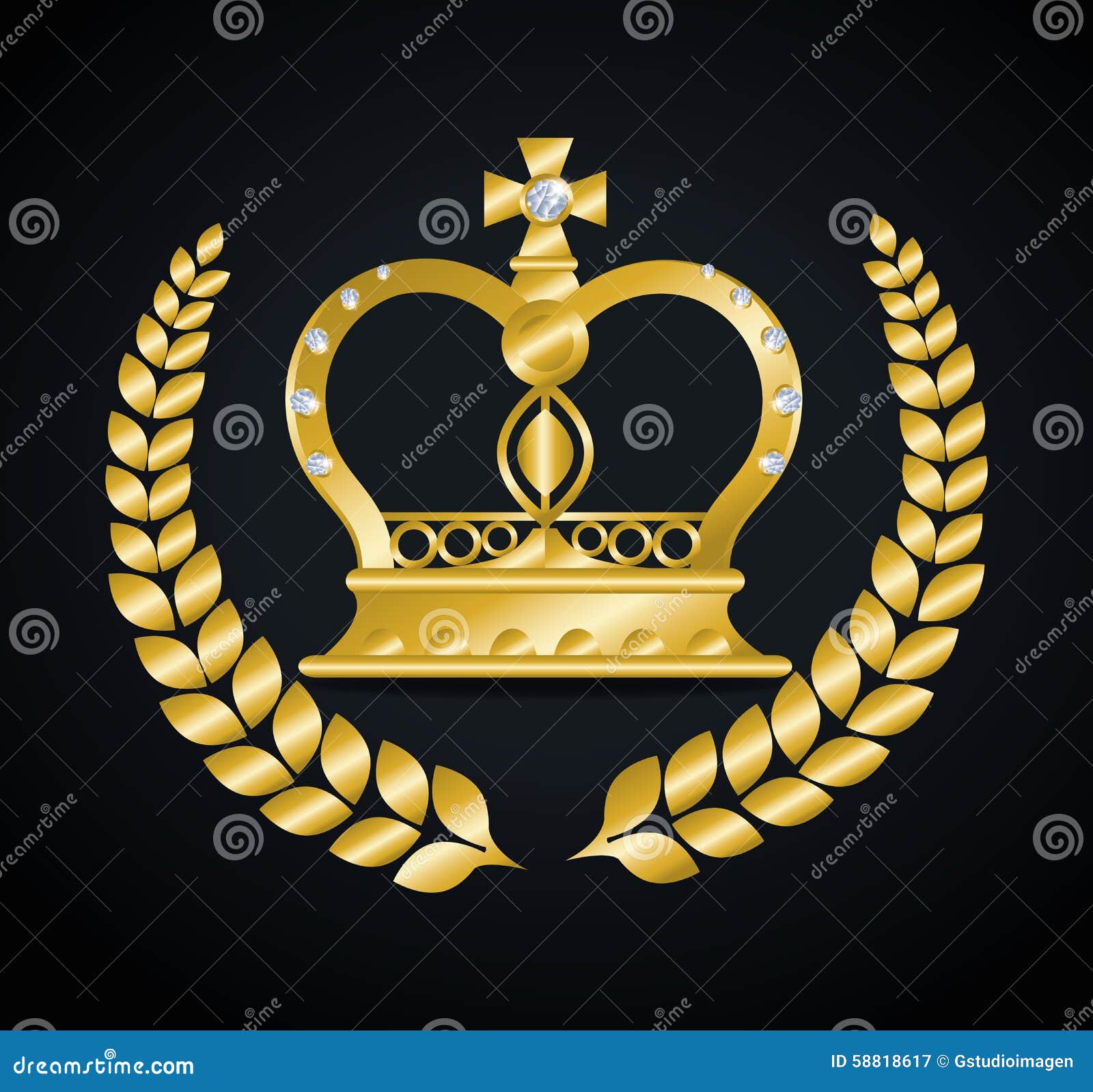 Crown digital design. stock vector. Illustration of prince - 58818617