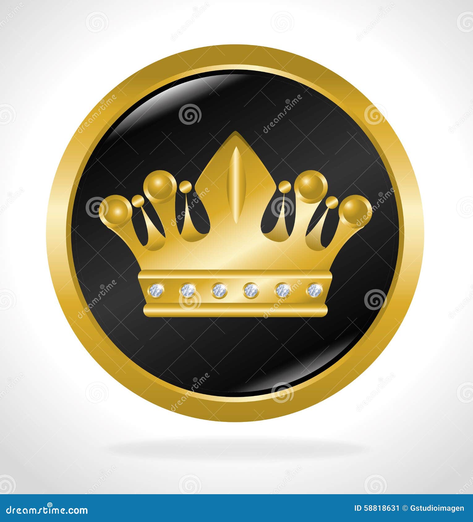Crown digital design. stock vector. Illustration of aristocracy - 58818631