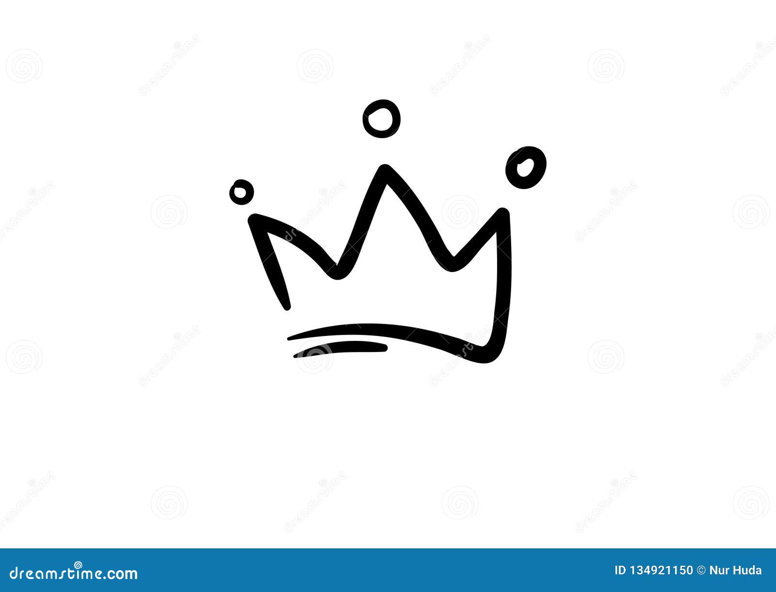 Crown Doodle a Hand Drawn Vector Doodle Illustration of a Shiny Crown ...